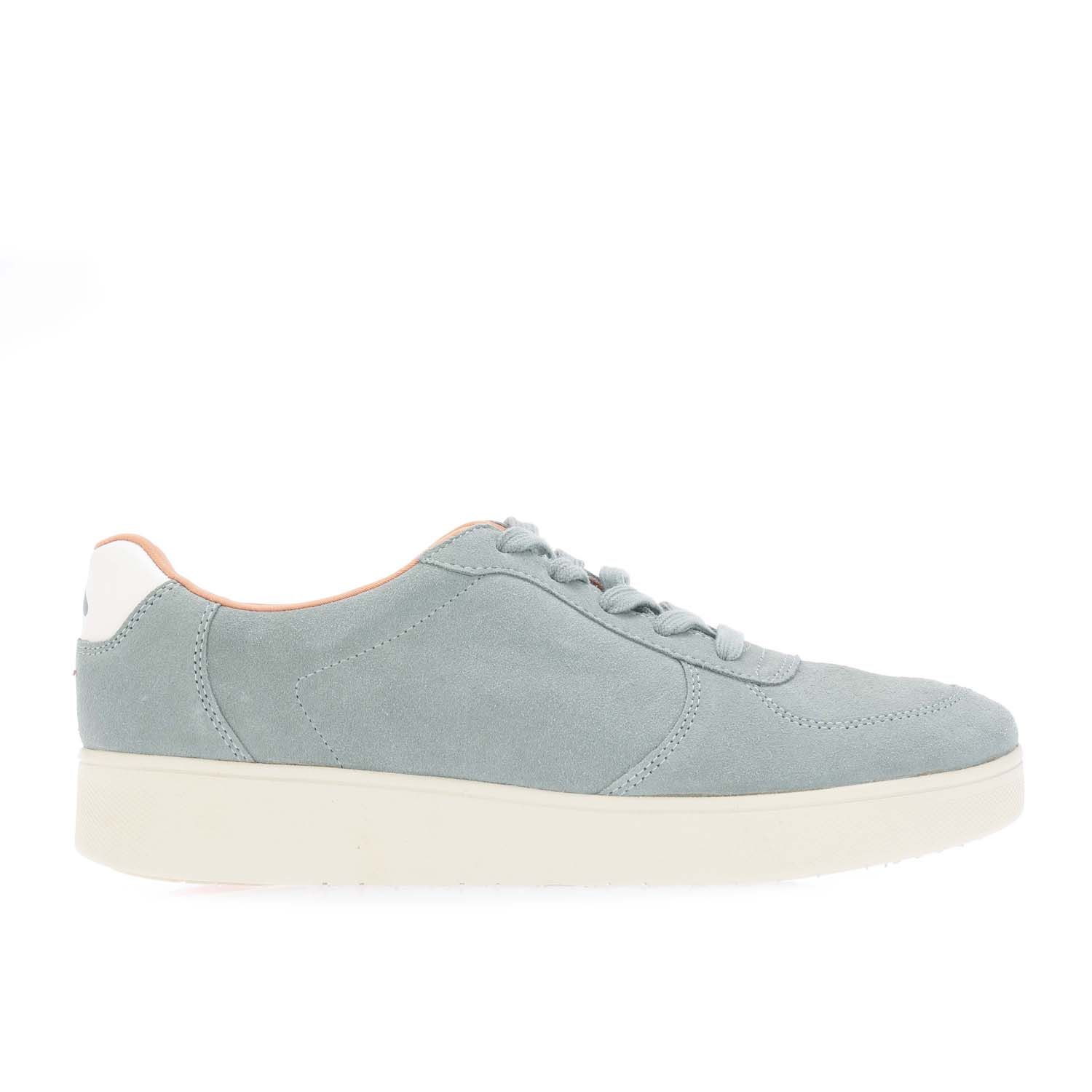 Dames Fit Flop Rally Suede-Mix Panel Trainers in Blauw