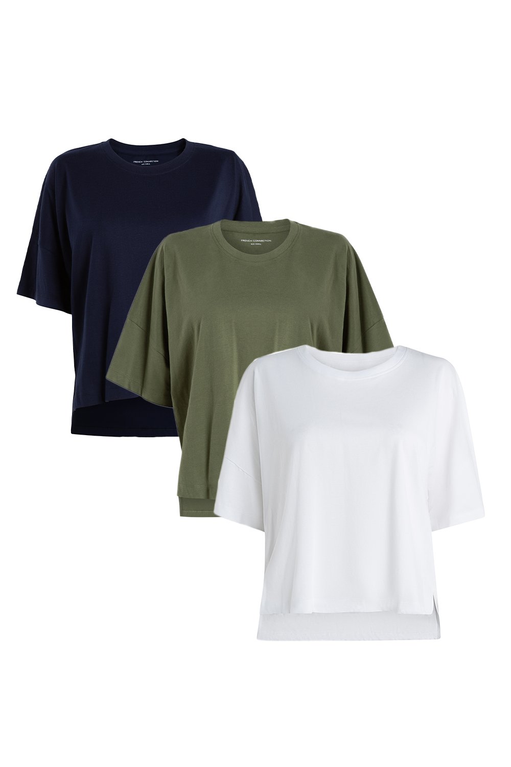 3-Pack Crew Neck Boxy Fit T-Shirt