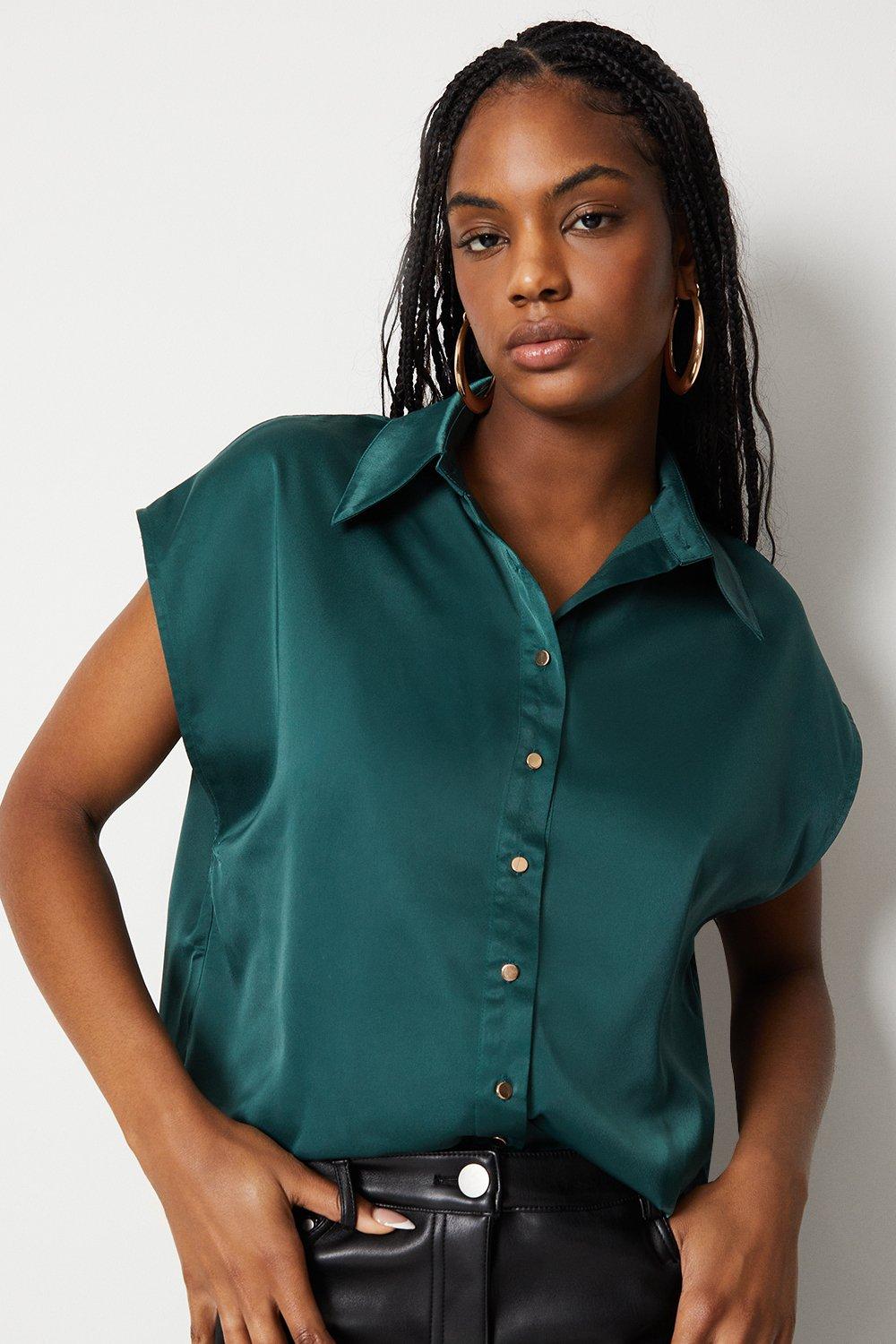 Drop Shoulder Boxy Fit Blouse