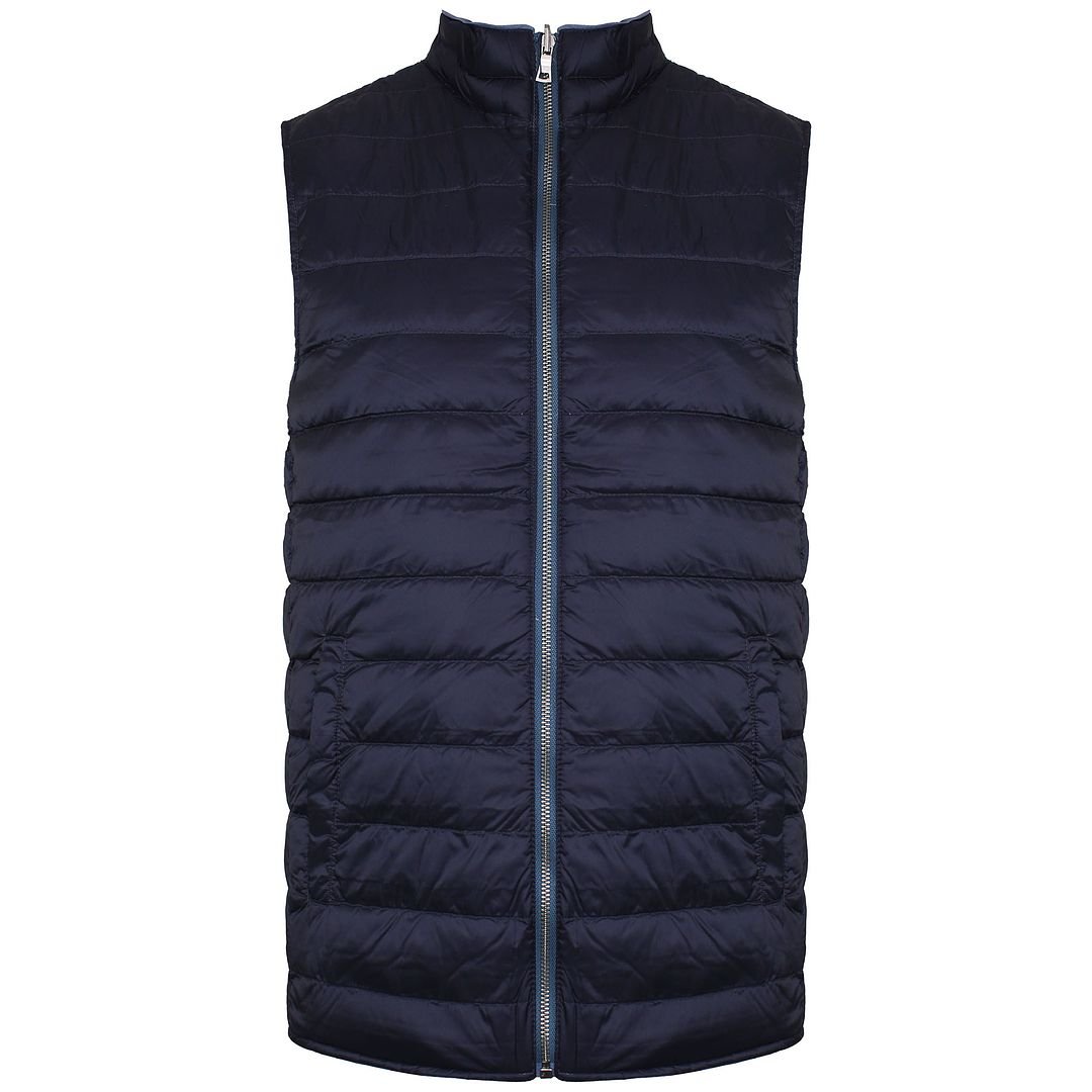 Hackett London Reversible Mens Navy Blue Gilet