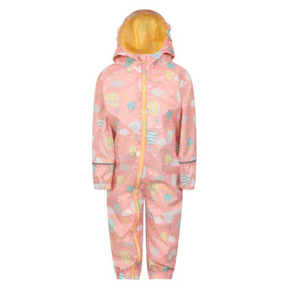 Mountain Warehouse Childrens/Kids Puddle Clouds Rain Suit (Coral)