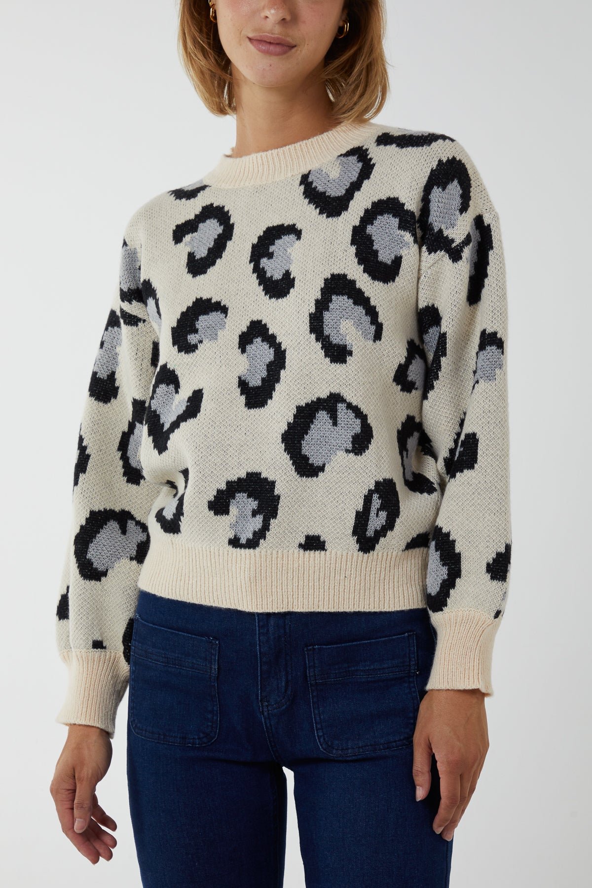 Oversized Leopard Print Jumper