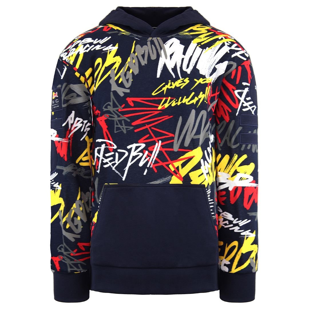 Puma Red Bull Racing Street Midlayer Hoody Navy Mens Pullover Jumper ...