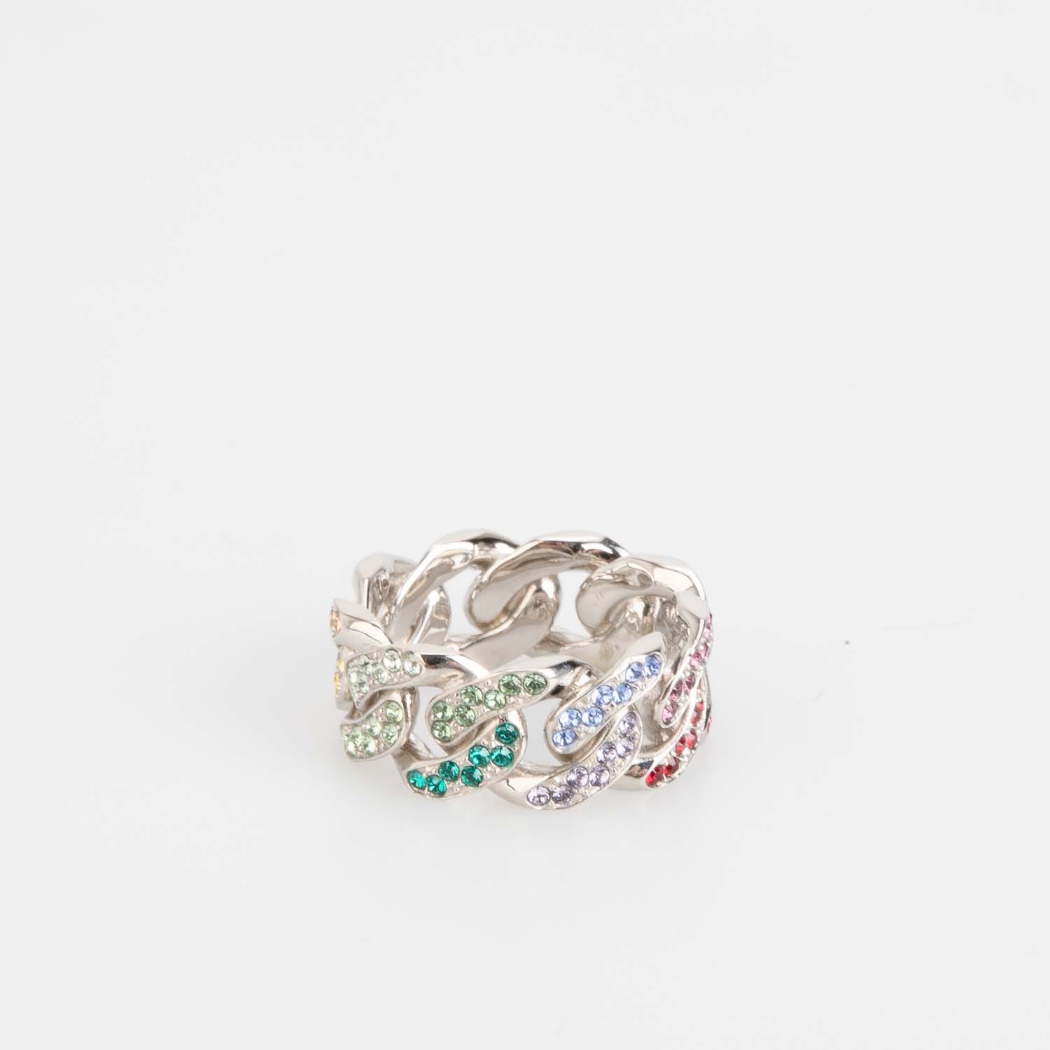 Accessories Ambush Pave Classic Chain Ring in Multicolor