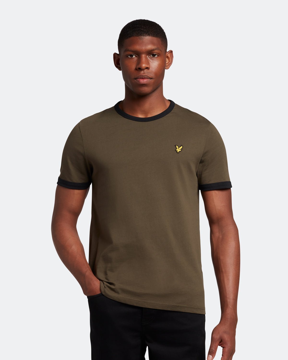 Lyle & Scott Ringer T-Shirt in Olive