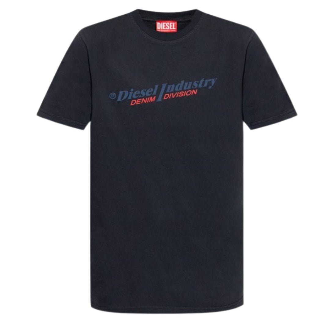 Diesel Industry Denim Division Logo Navy Blue T-Shirt