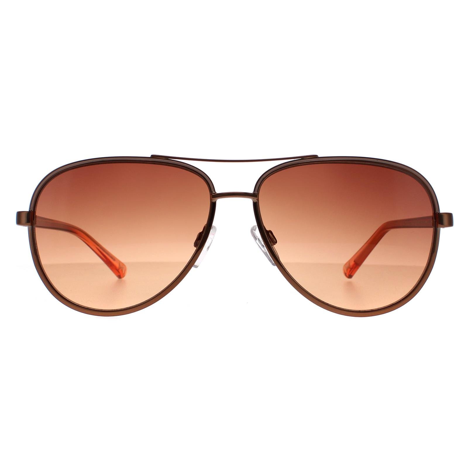 Ted Baker Aviator Womens Copper Brown Brown Gradient TB1644 Sunnia