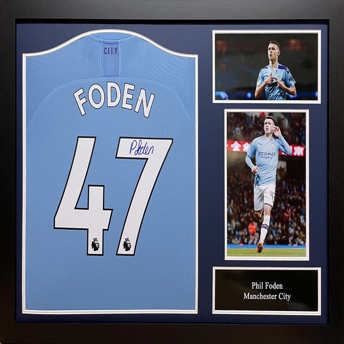 All Star Signings Phil Foden Signed Home Shirt in Multi Colour