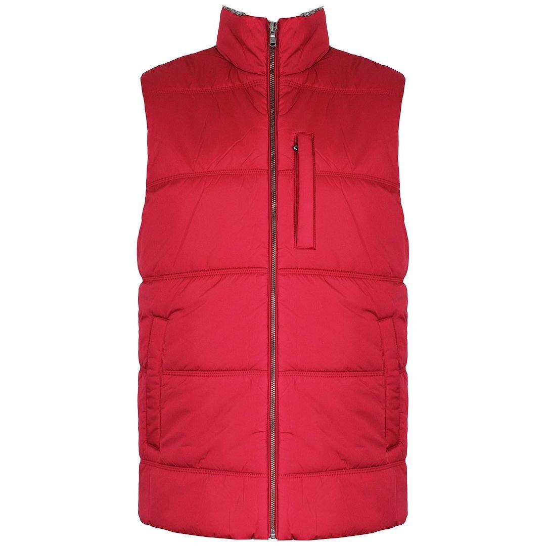 Hackett London Polar Fleece Mens Red Gilet