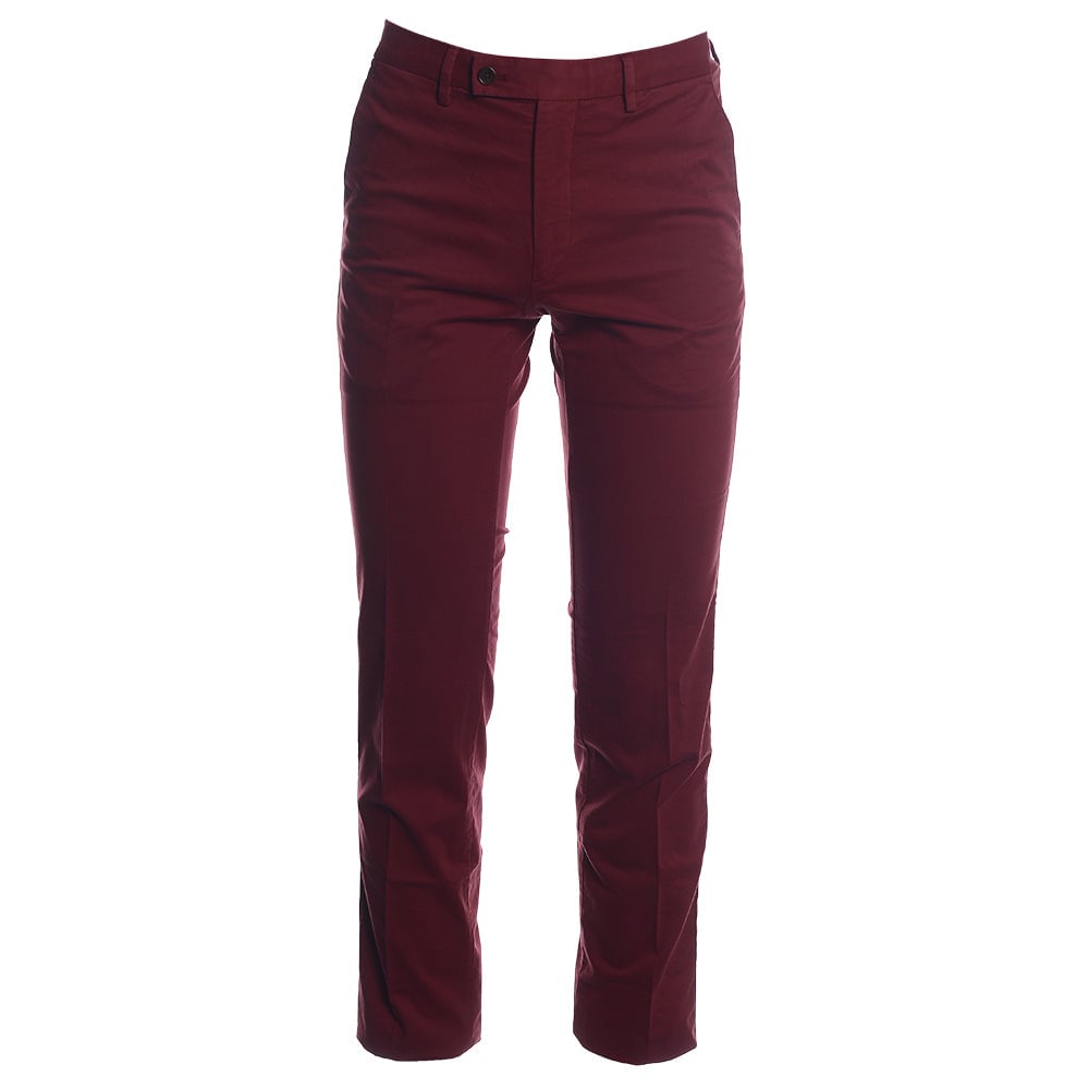 Men's Hackett Sanderson Tailored Chinos in Blood Red