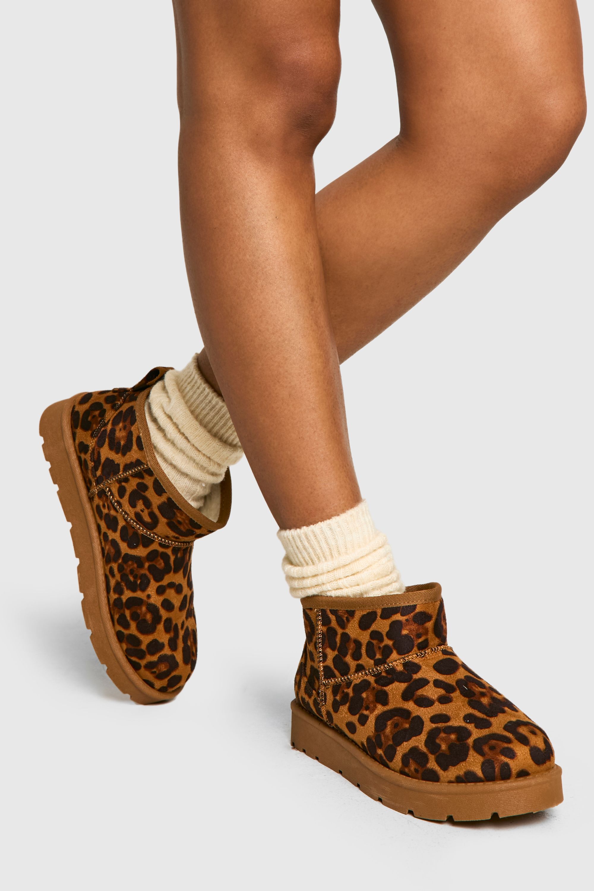 Leopard Ultra Mini Cosy Boots