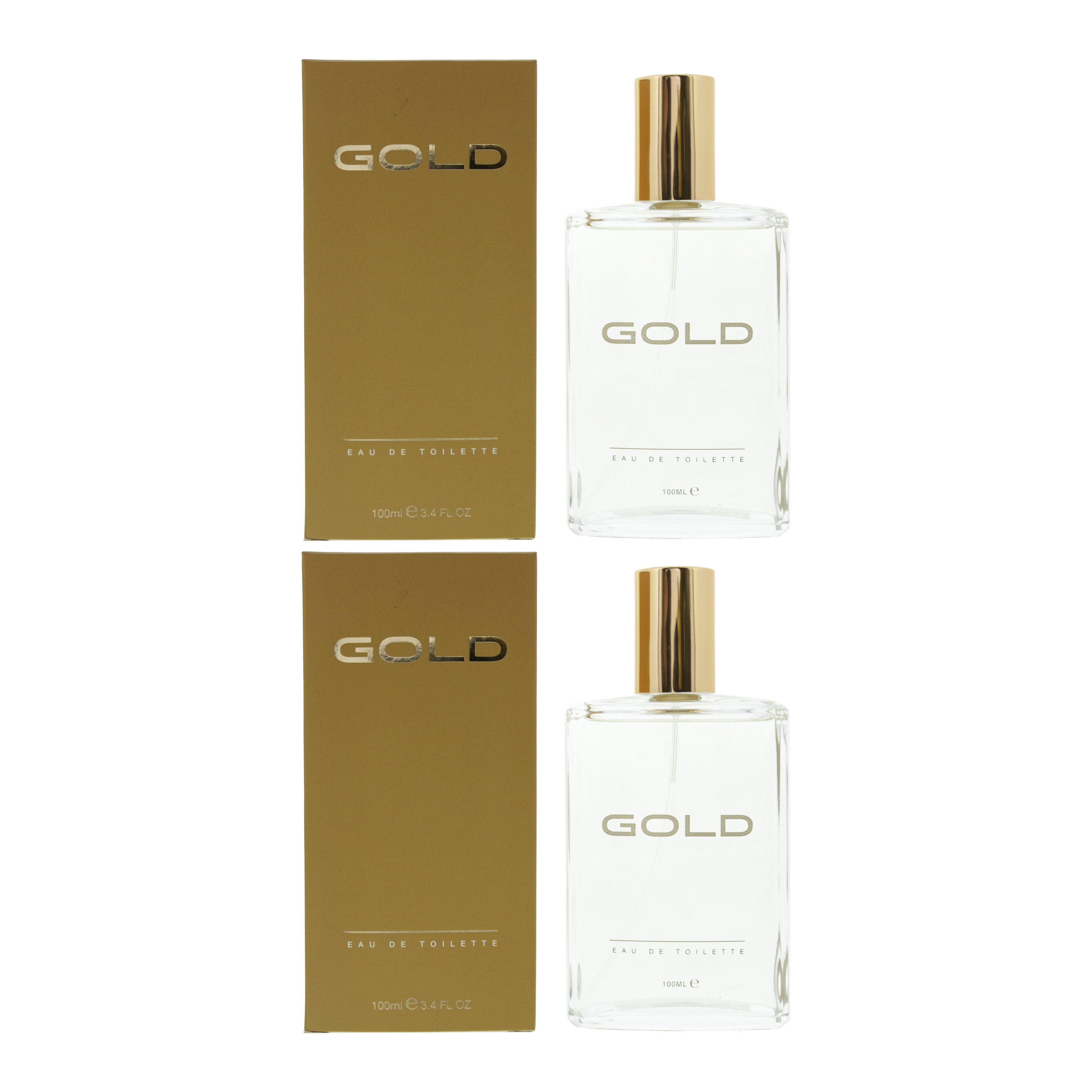 Parfums Bleu Limited Gold Eau De Toilette 100ml x 2