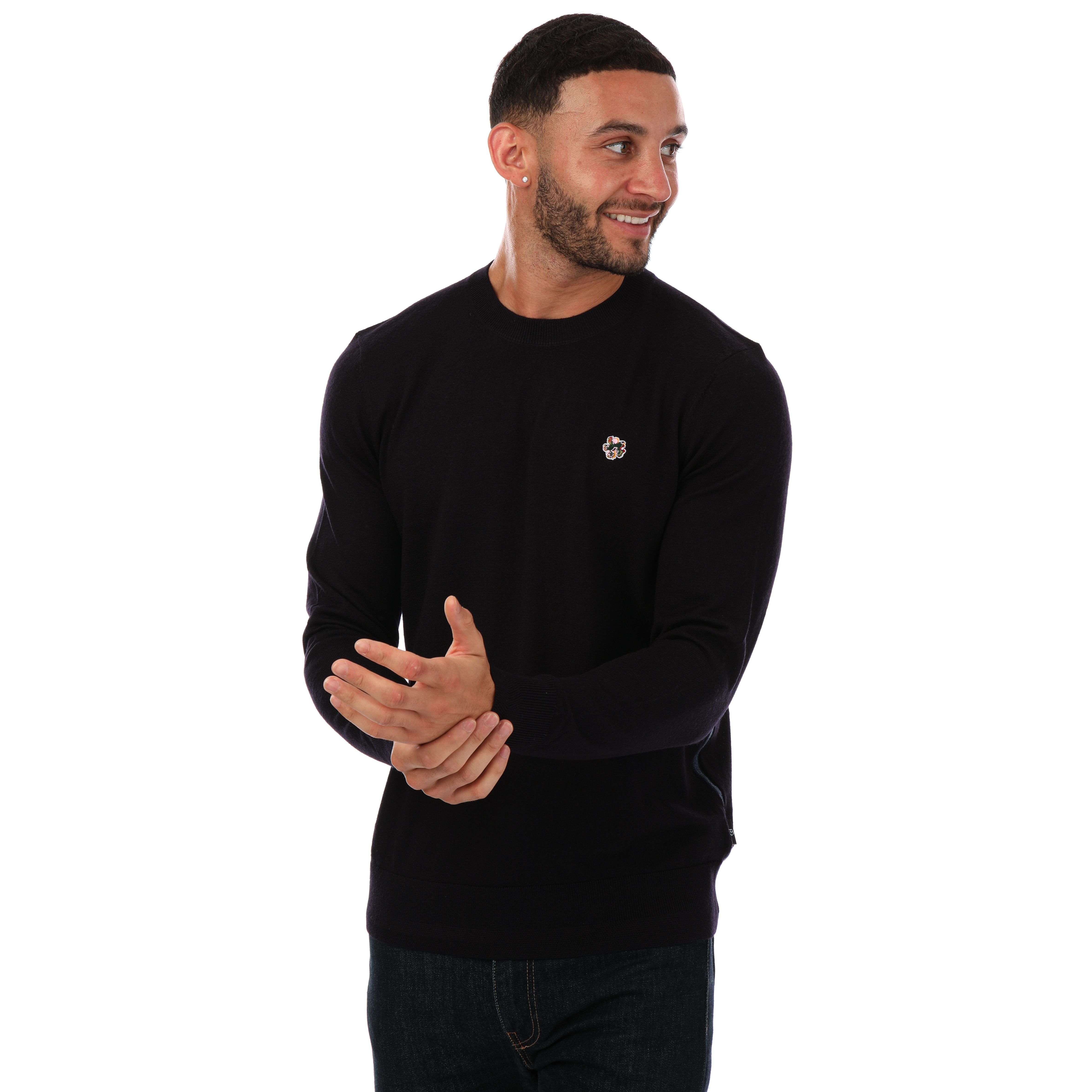 Men's Ted Baker Cardiff Core Knit Jumper in Navy