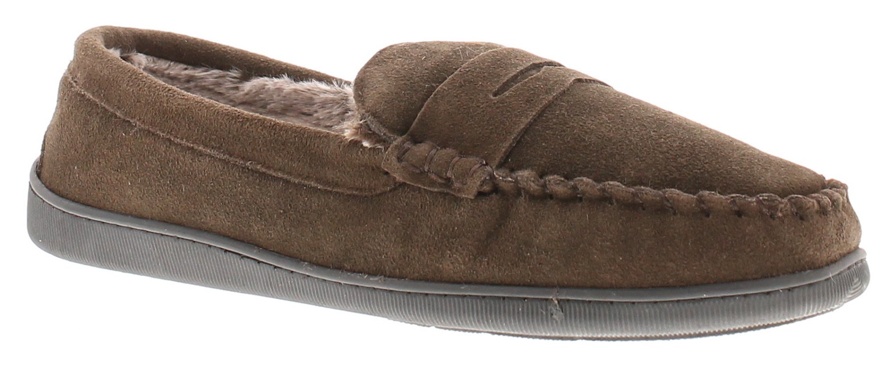 Croft Originals Mens Moccasin Full Slippers Walsh Leather brown