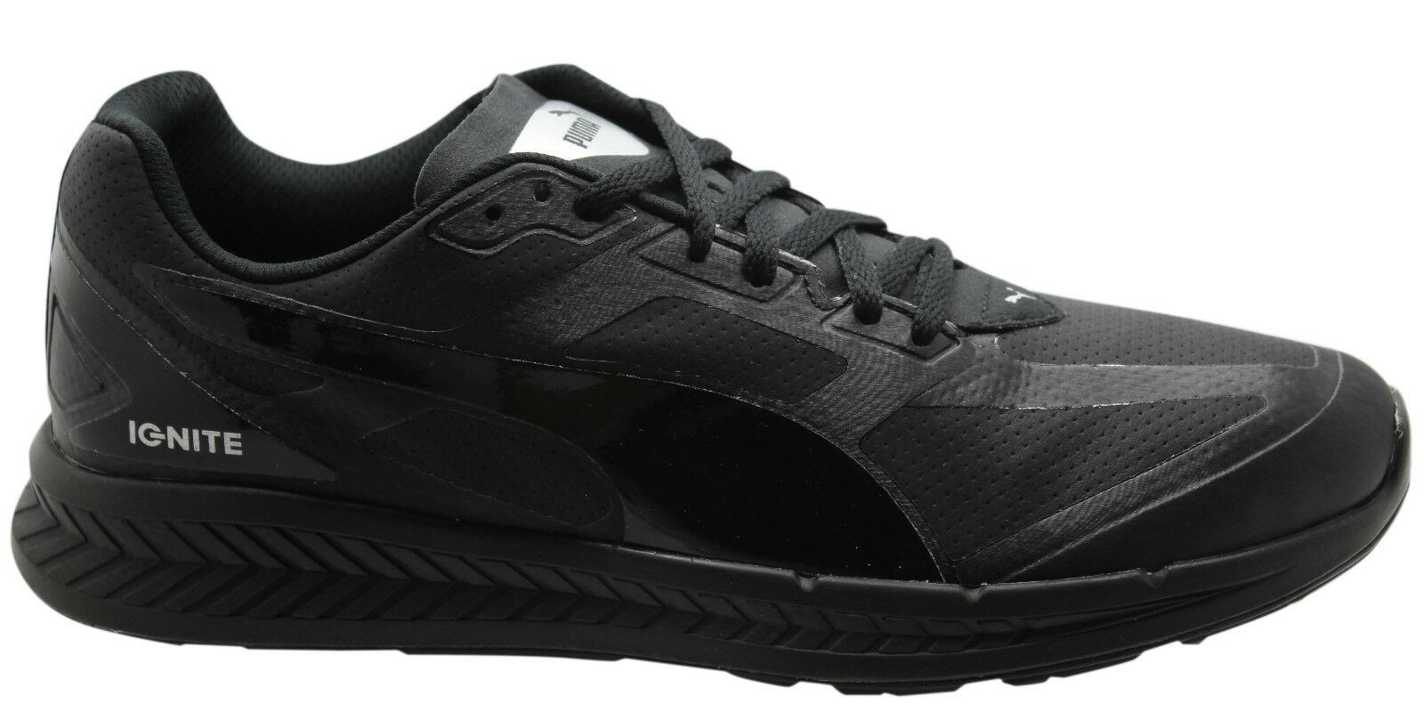 Puma Ignite Matt & Shine Mens Trainers Running Shoes Sports Black ...