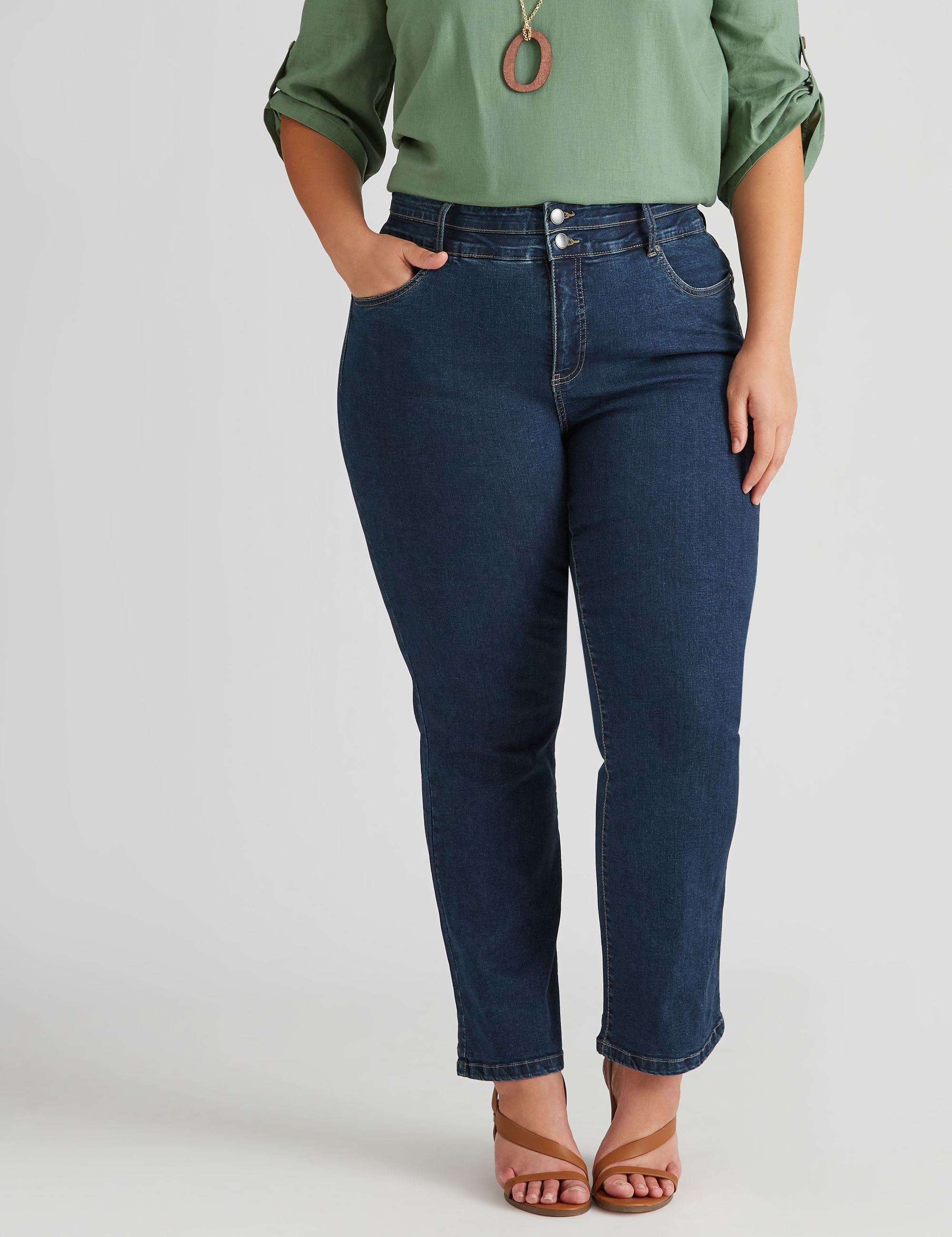 Womens Autograph Denim Bootleg Regular Jeans - Plus Size