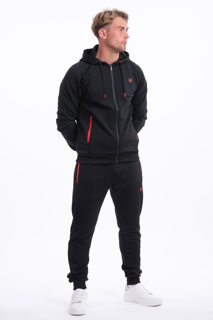 D Rock Men's Full Tracksuit 2 Piece Set with Hood