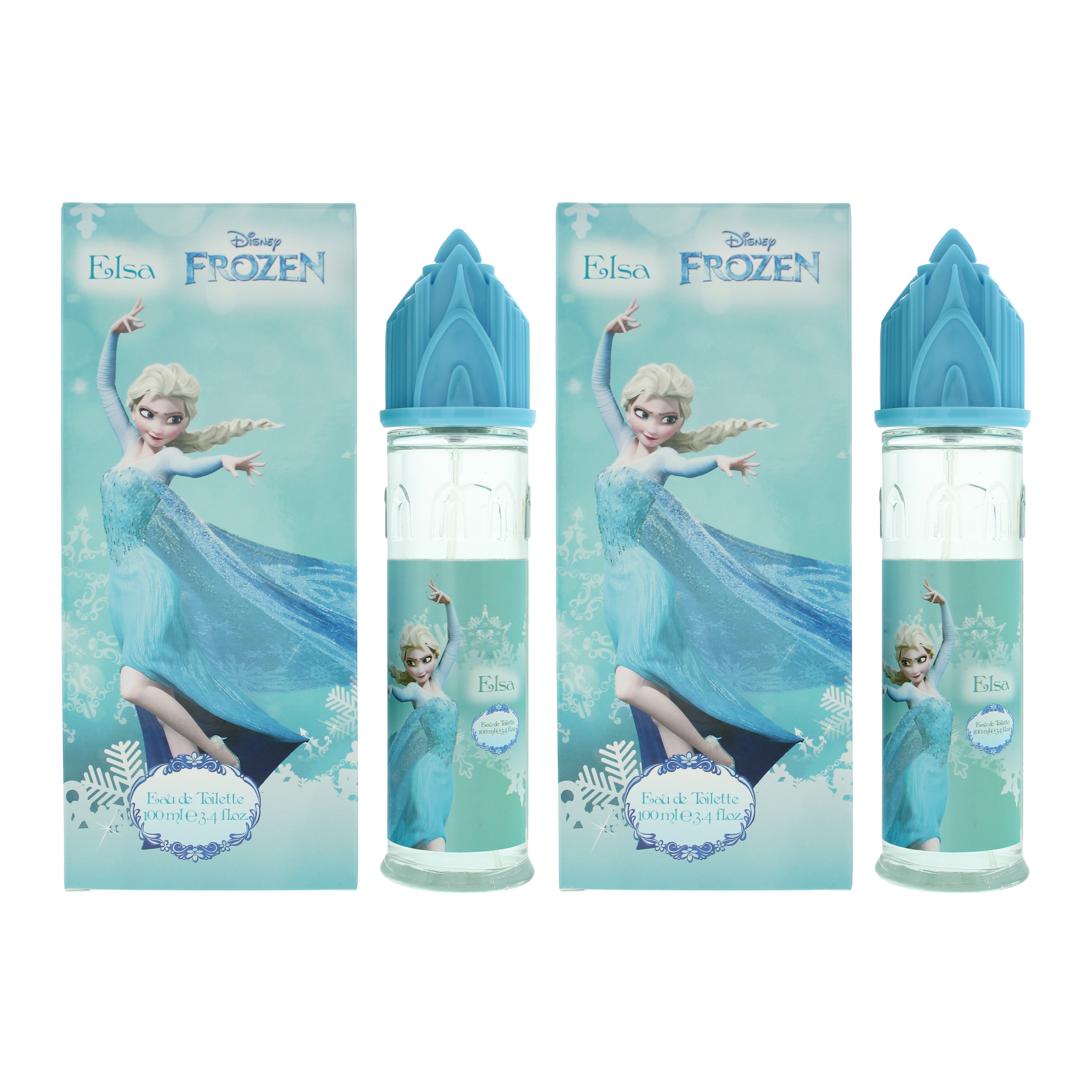 Disney Frozen Elsa Castle Eau De Toilette 100ml Spray For Her X 2