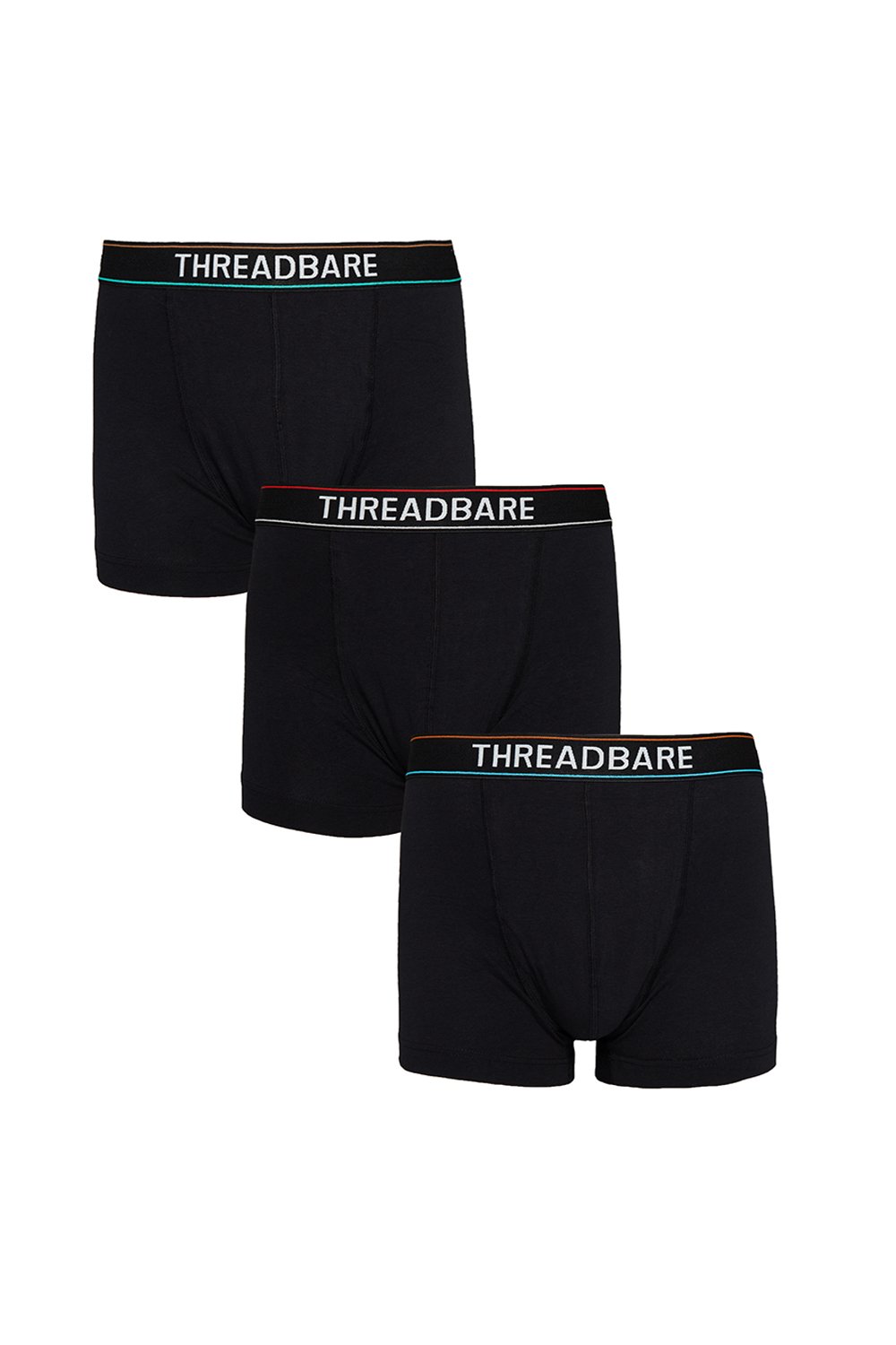 Black 3 Pack 'Chicane' Hipster Boxers