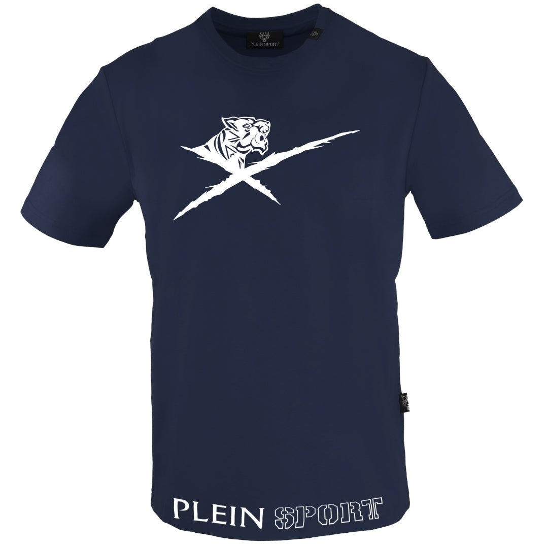Plein Sport Groot opvallend logo marineblauw T-shirt