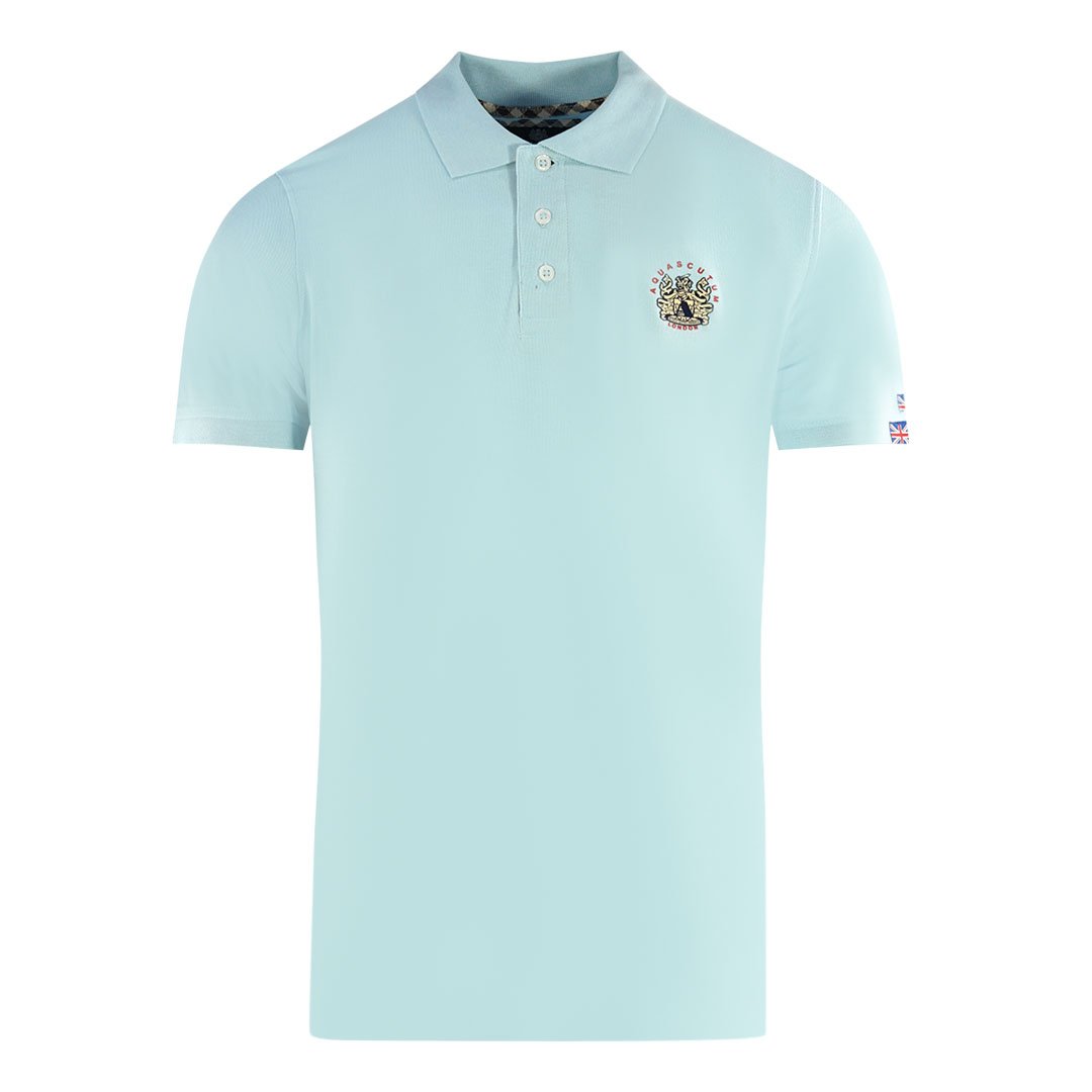 Aquascutum London Crest Light Blue Polo Shirt
