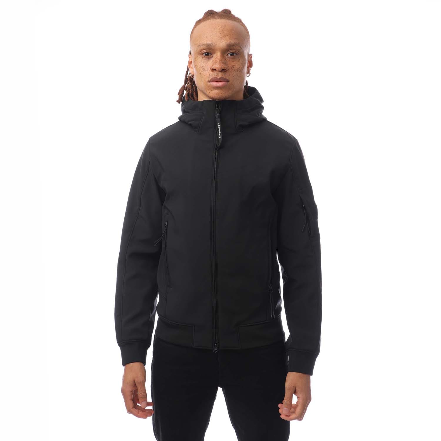 Men's C.P. Company Shell-R Hooded Jacket in Black