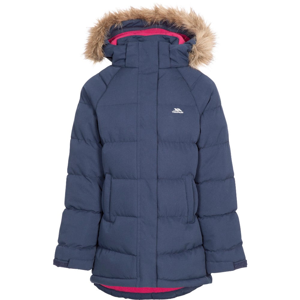 Trespass Girls Unique TP50 Waterproof Quilted Parka Jacket