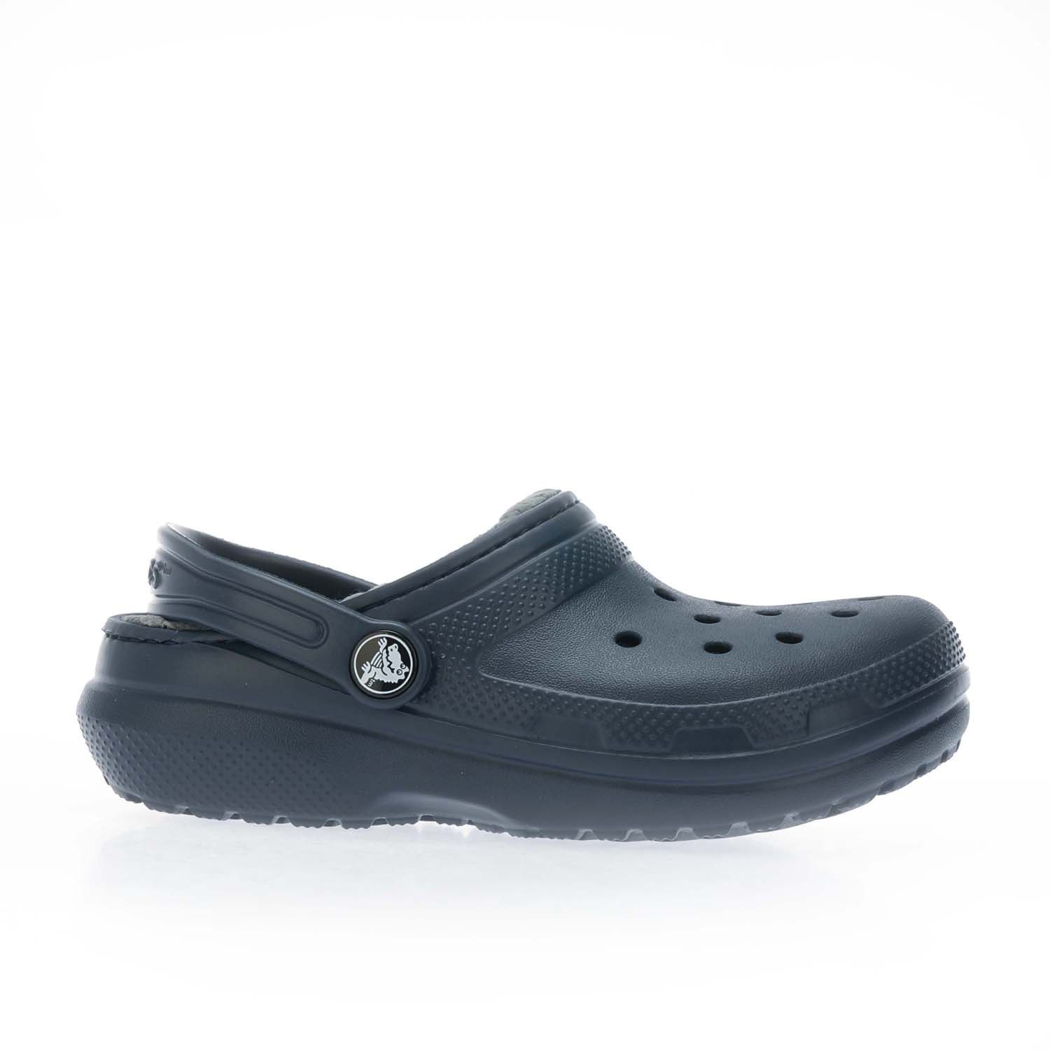 Junior Crocs Classic Lined Clog in navy