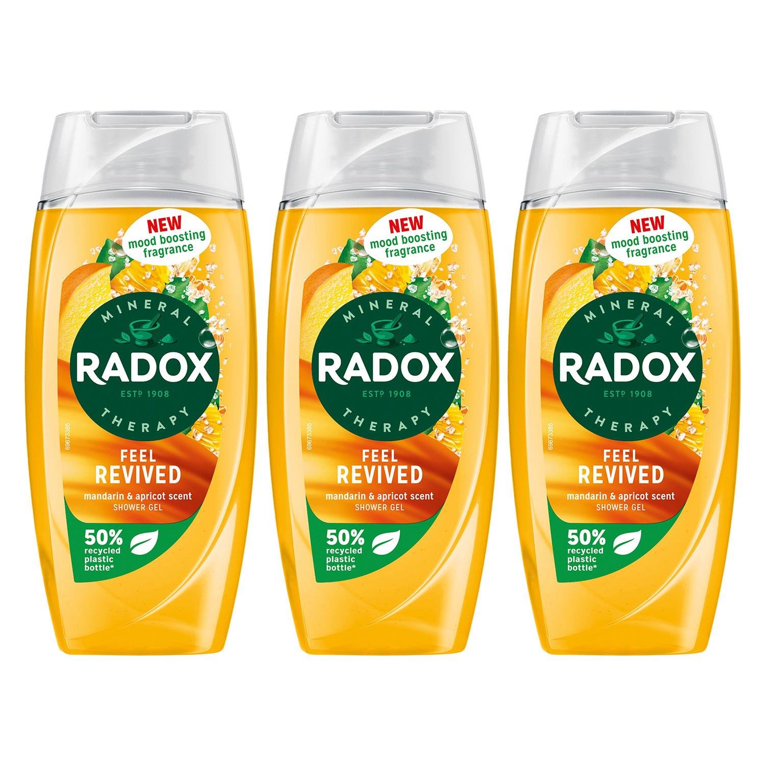 Radox Mineral Therapy Shower Gel Feel Revived w/ Mandarin&apricot Scent ...