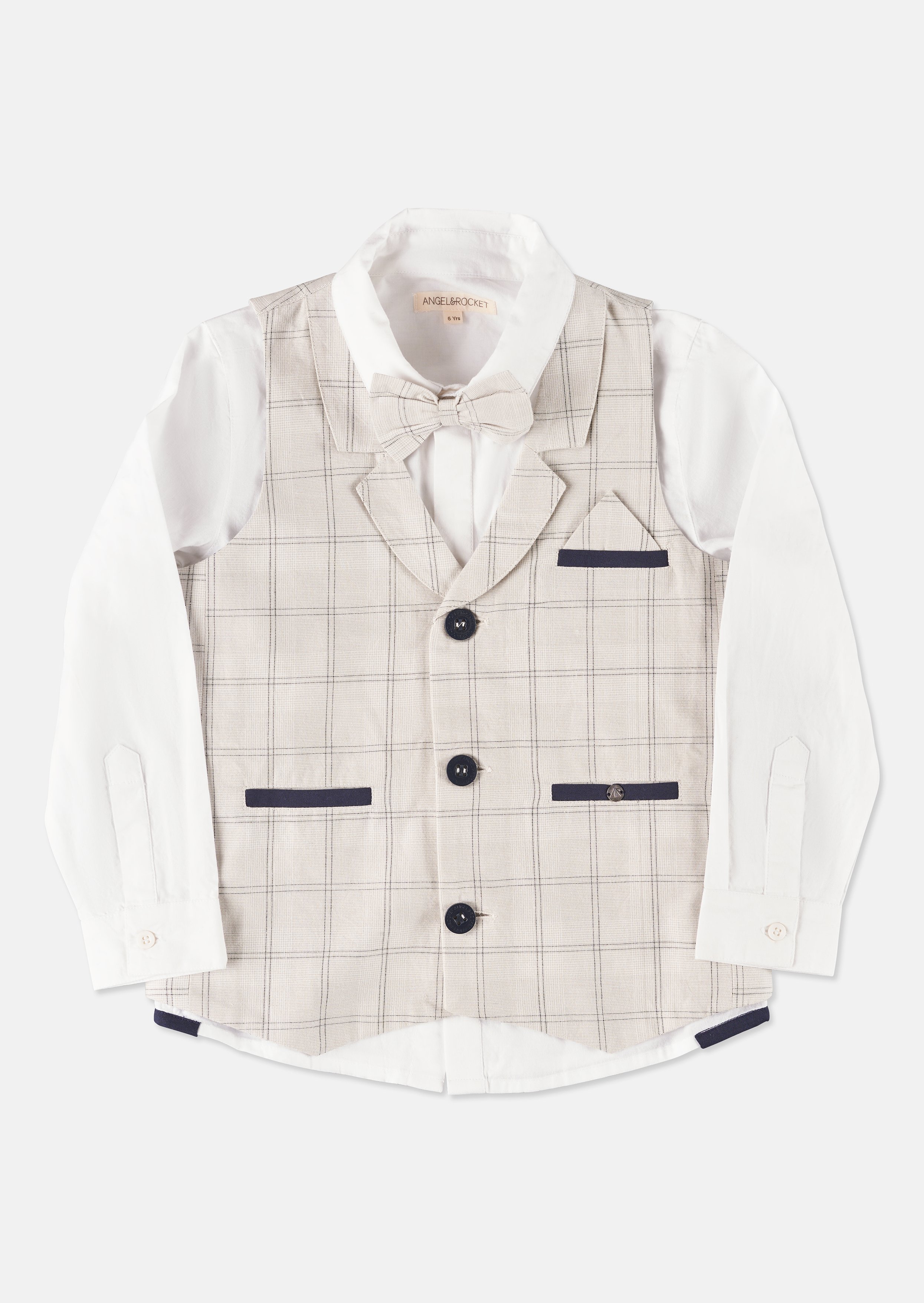 Emerson Grey Check 3 Pc Waistcoat Set