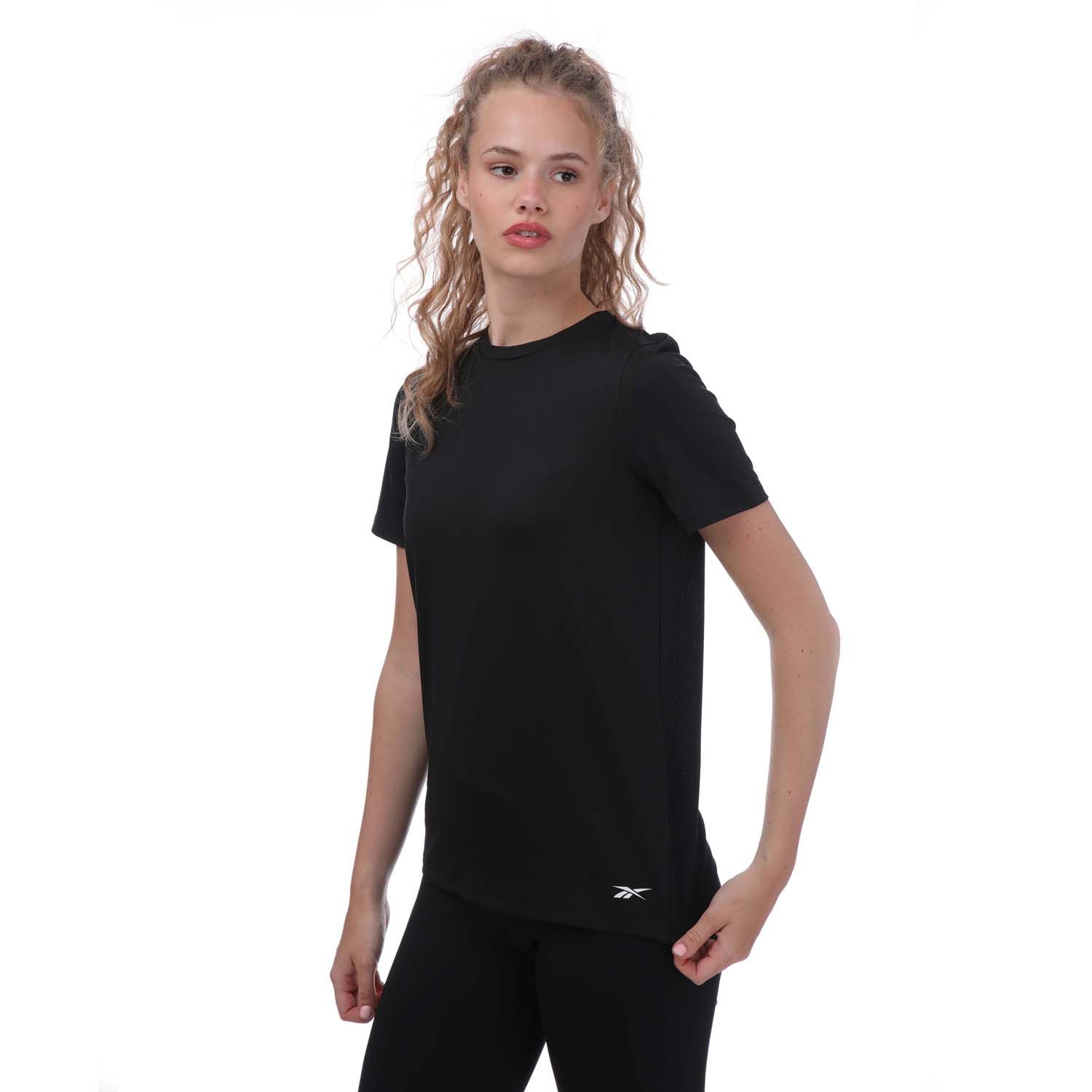 Dames Reebok Workout Ready Speedwick T-shirt in Zwart