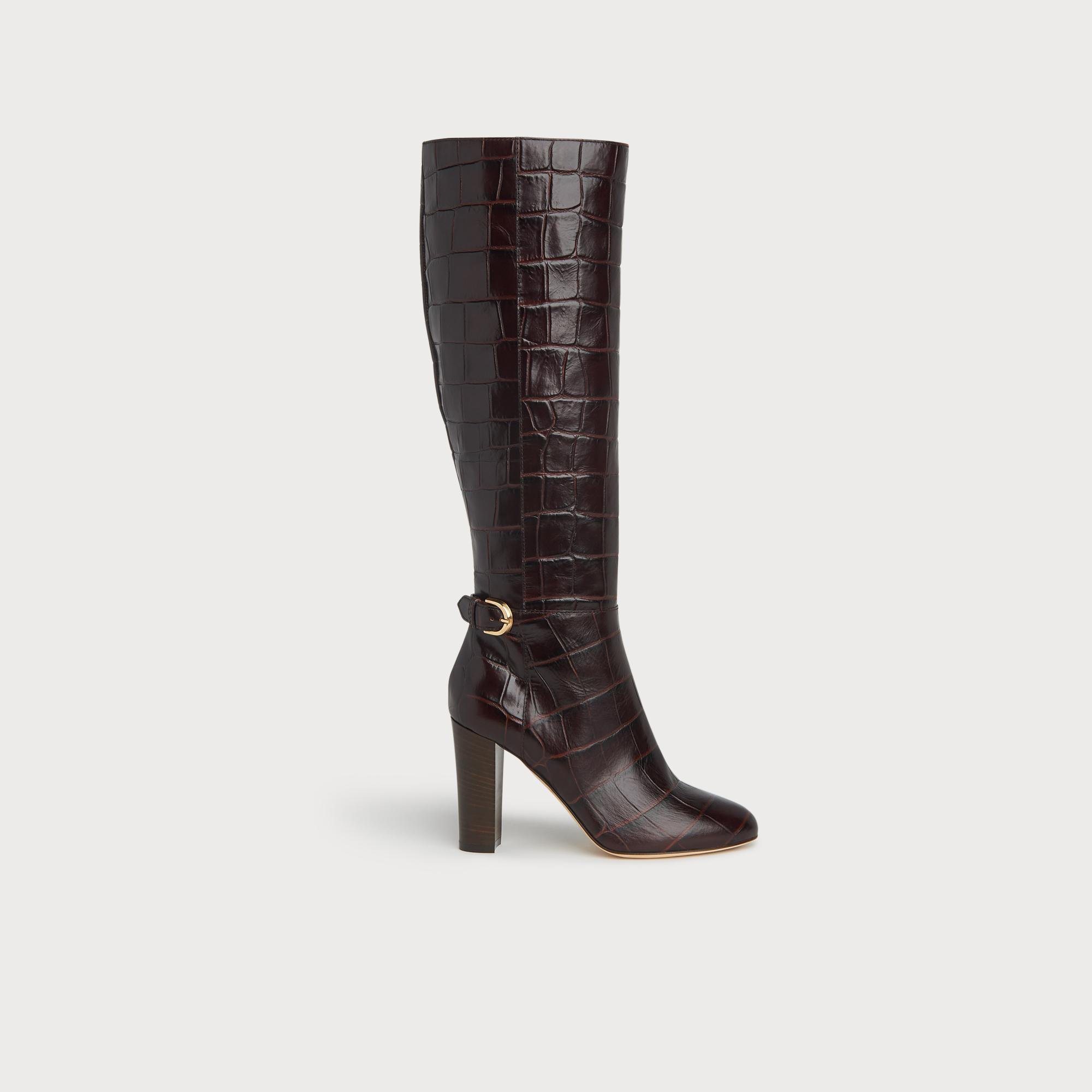 LK Bennett Brooklyn Knee Boots, Chocolate