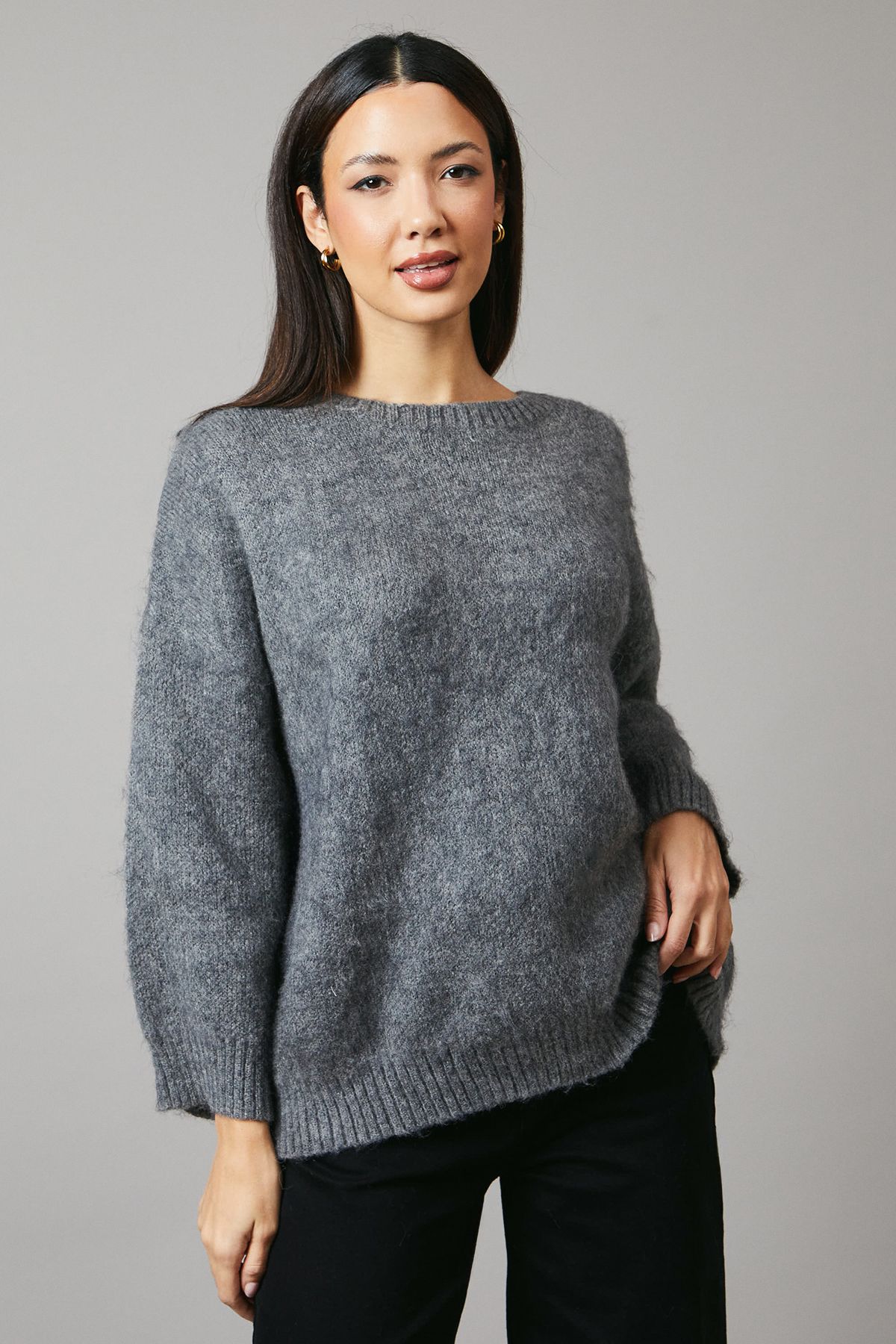 Low Tie Back Slouchy Jumper