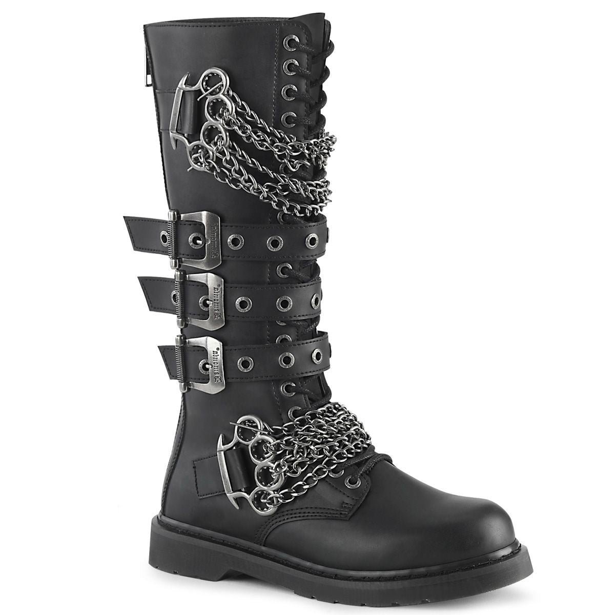 Demonia Bolt 450 Svart Vegan Läder Gothic Stövlar