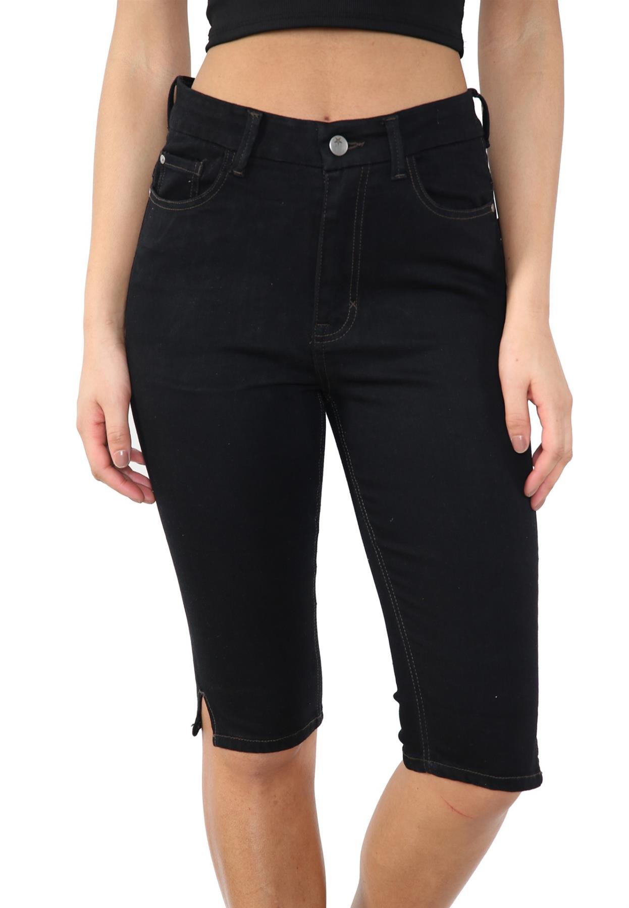 MYT Womens Magic Shaping High Waisted Denim Shorts Black