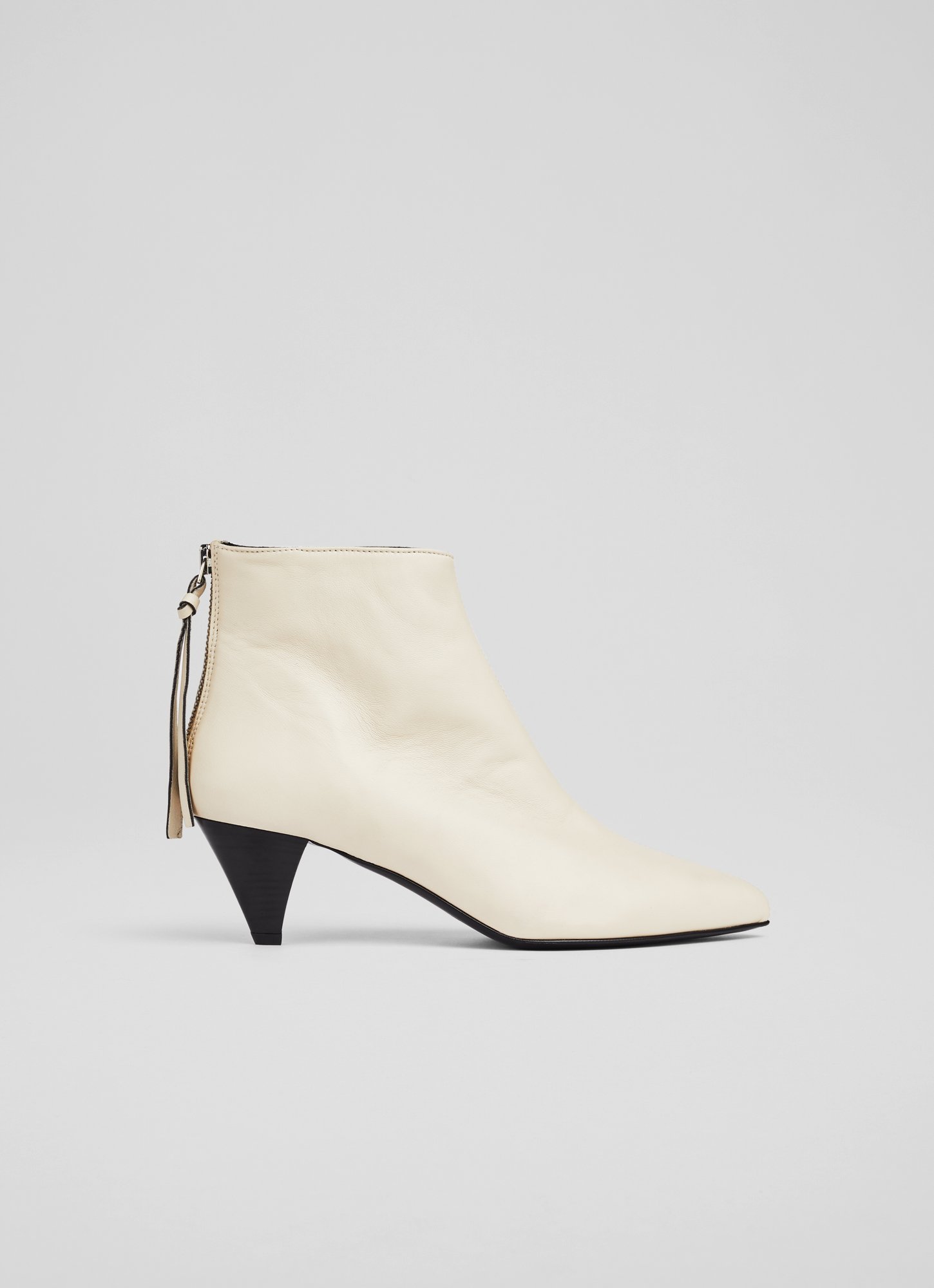 LK Bennett Angelique Ankle Boots, Ecru