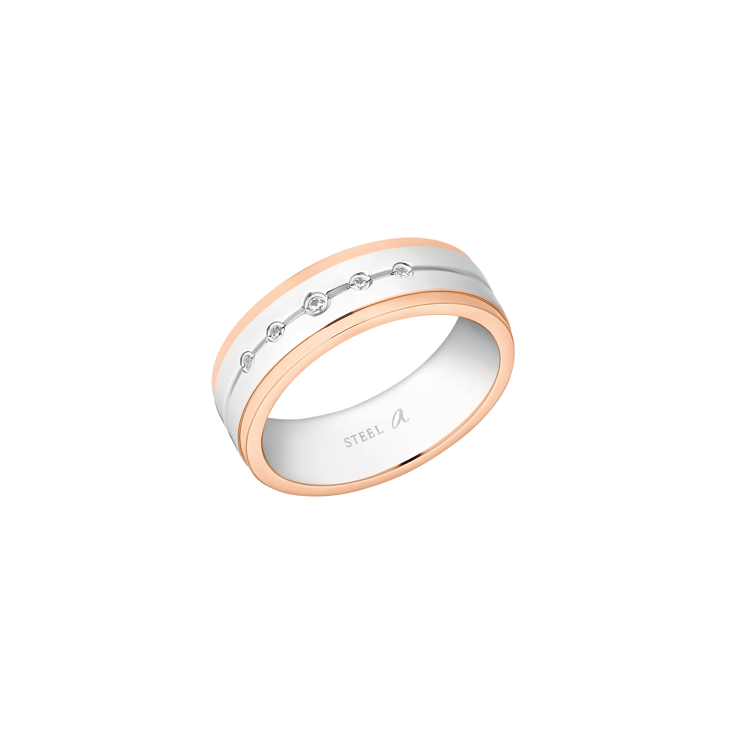 Amor ring for men and women, unisex, stainless steel