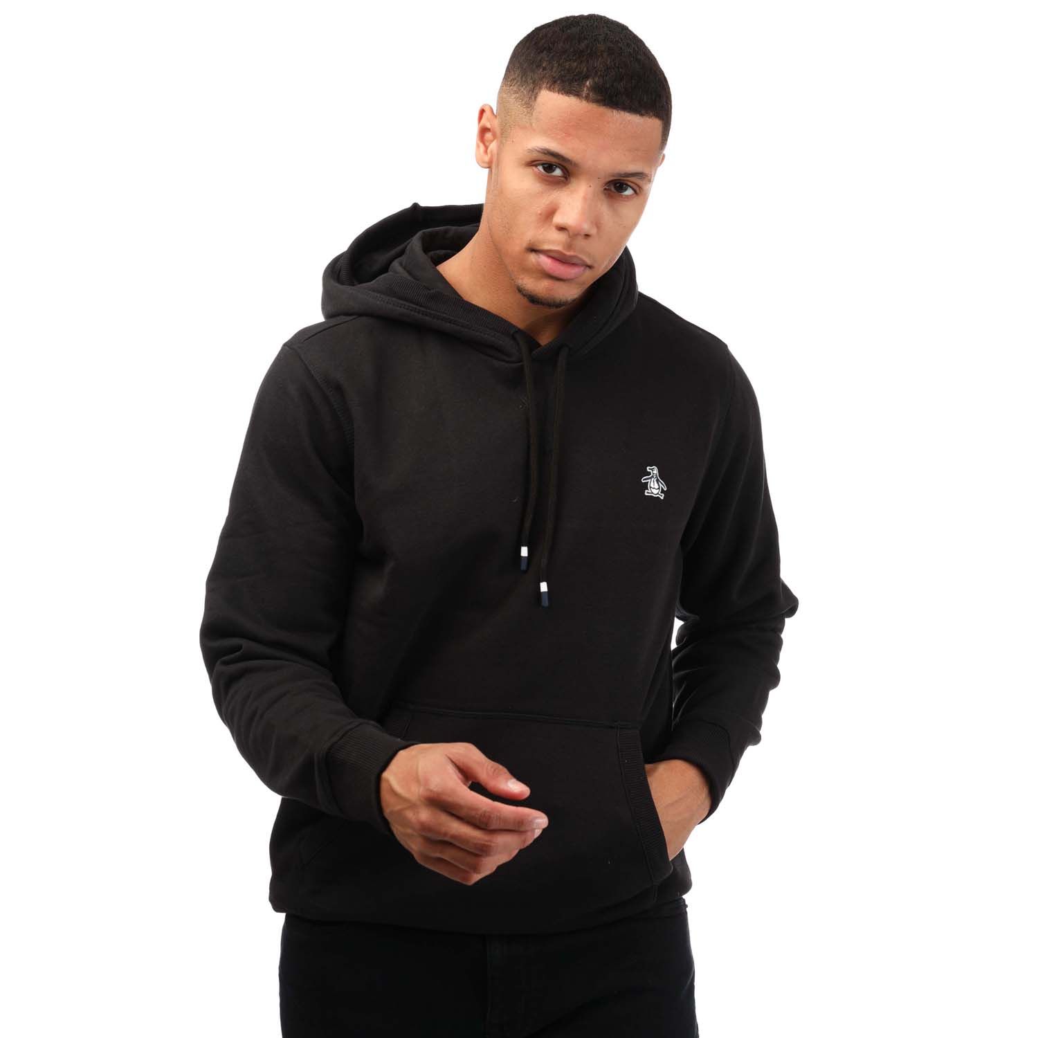 Men's Original Penguin Core Logo Hoody in Black
