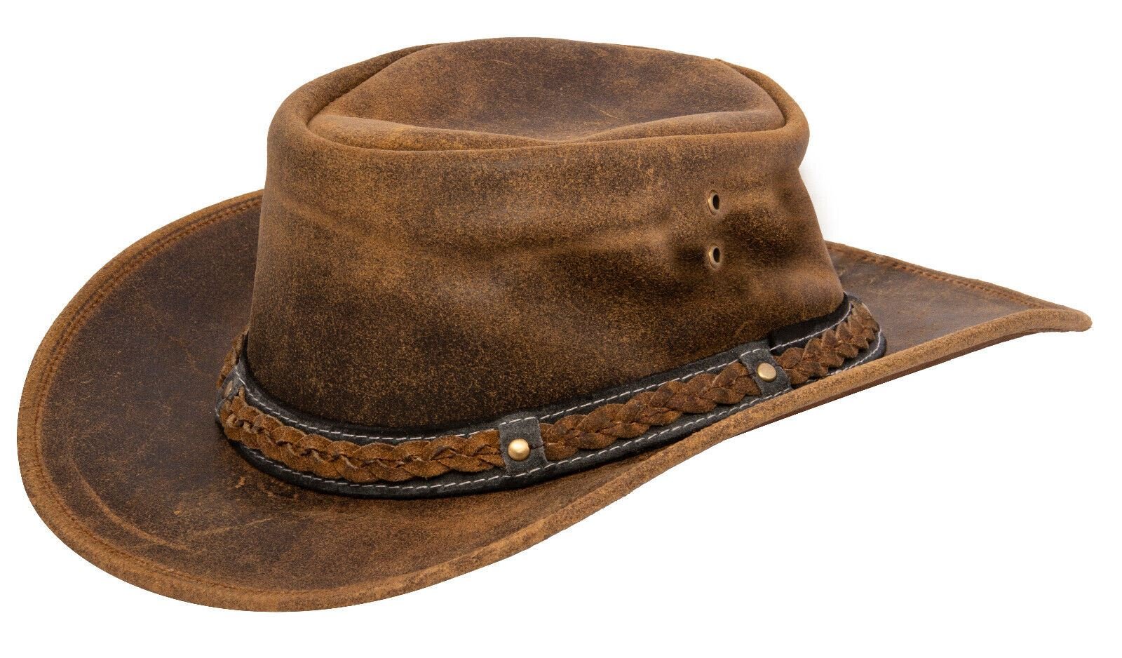 Cowboy Aussie Real Leather Bush Hat