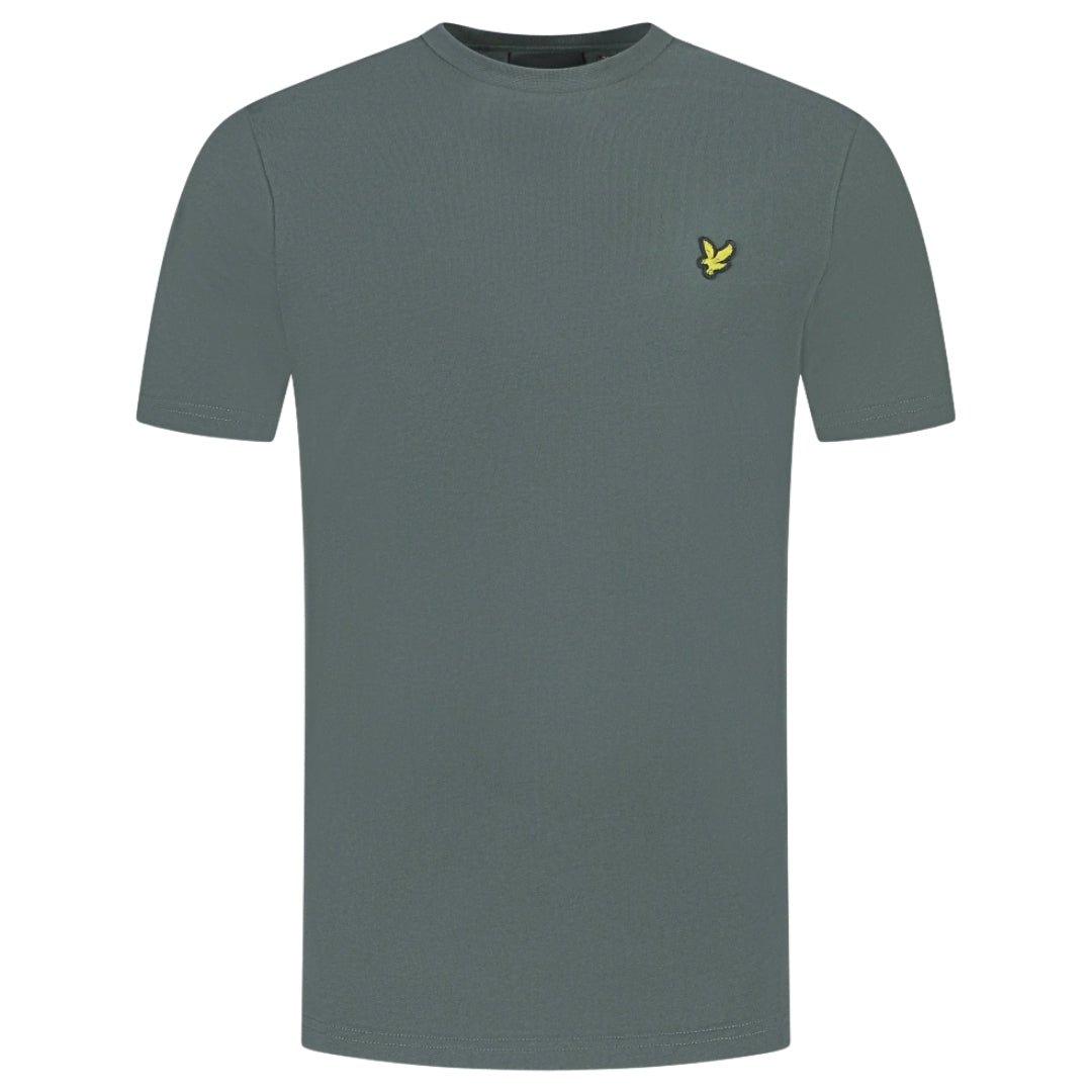 Diepgroen T-shirt met Lyle & Scott-logo op de borst