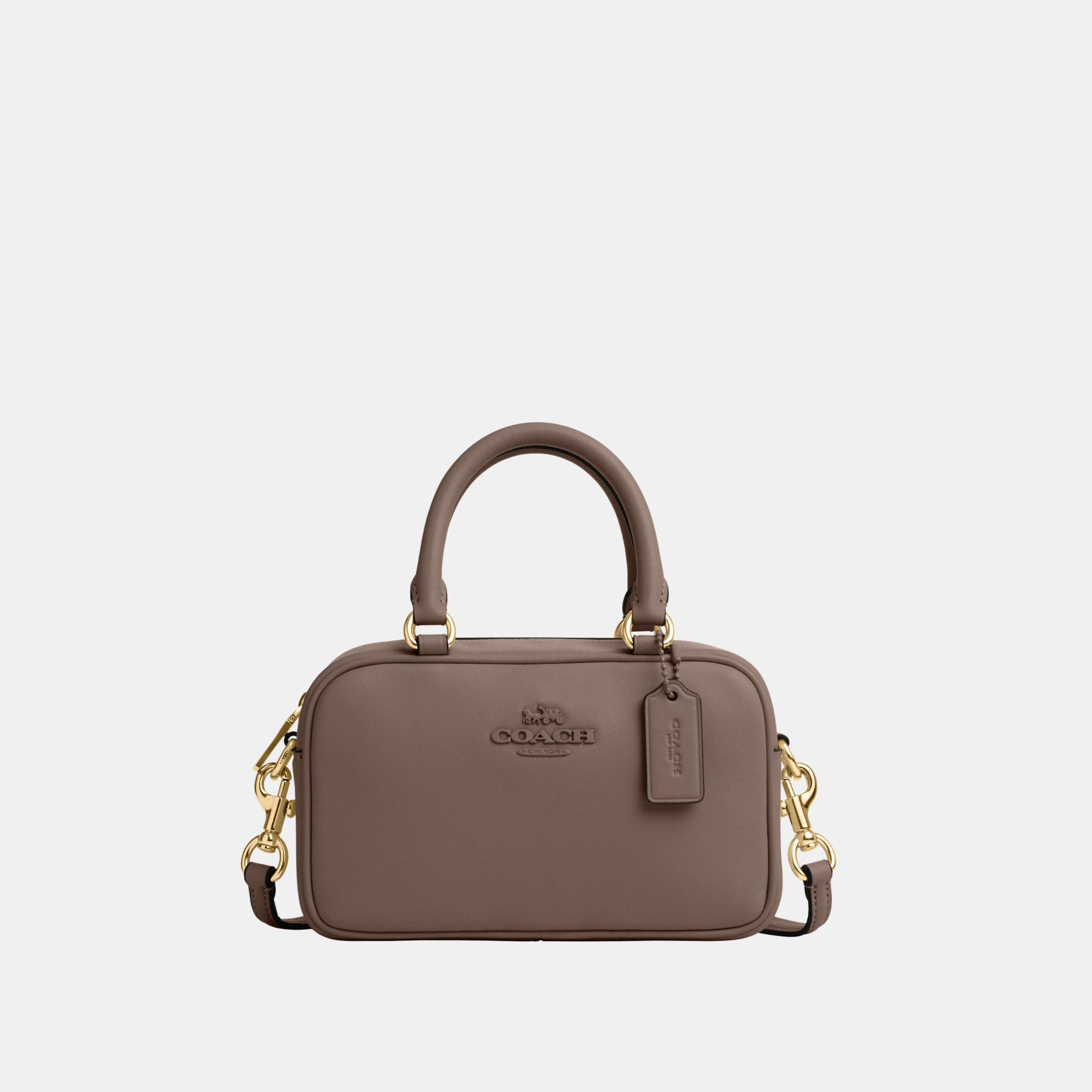Satchel Crossbody in Smooth Leather with Tonal Hardware