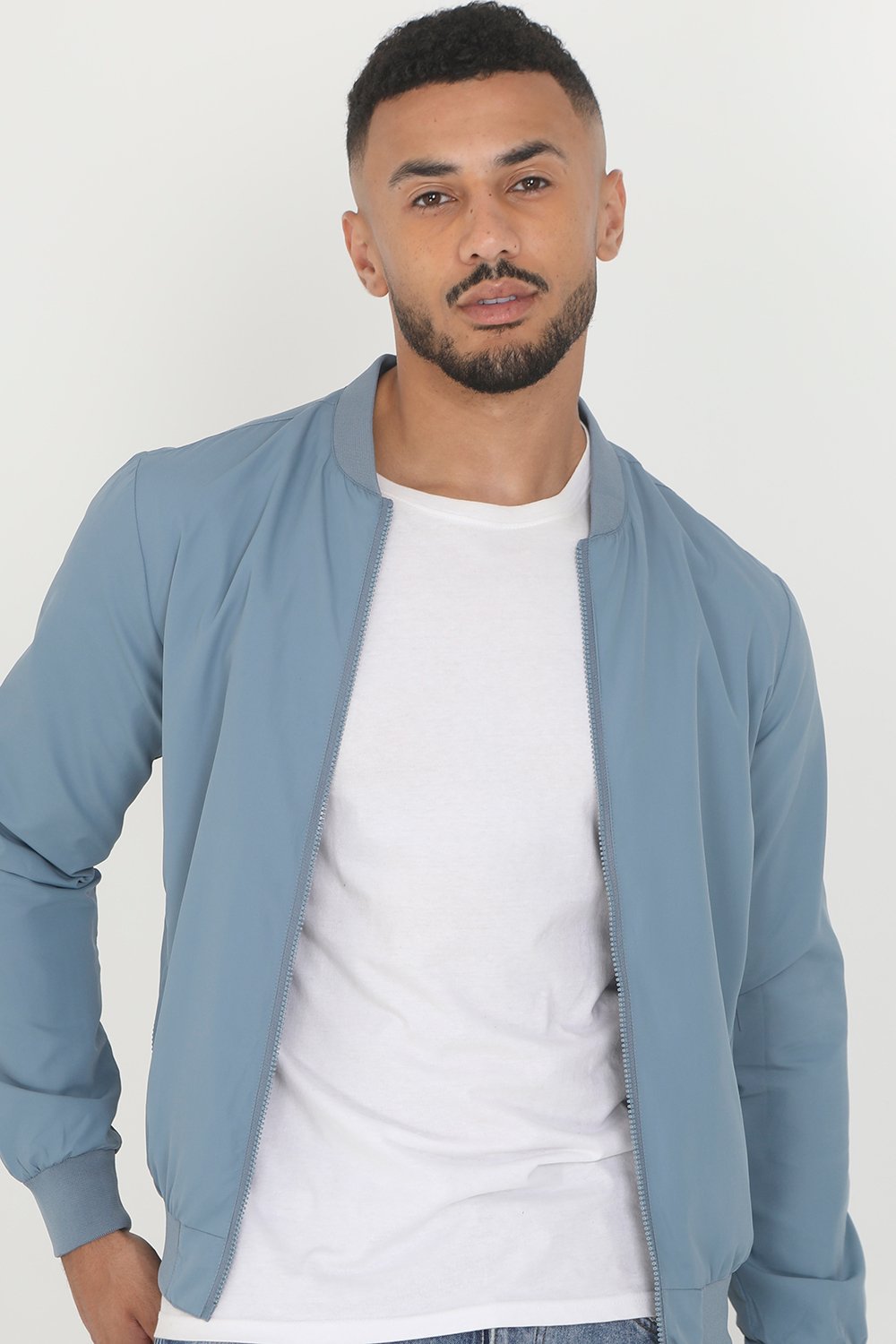 Light Blue 'Sanjay' Bomber Jacket