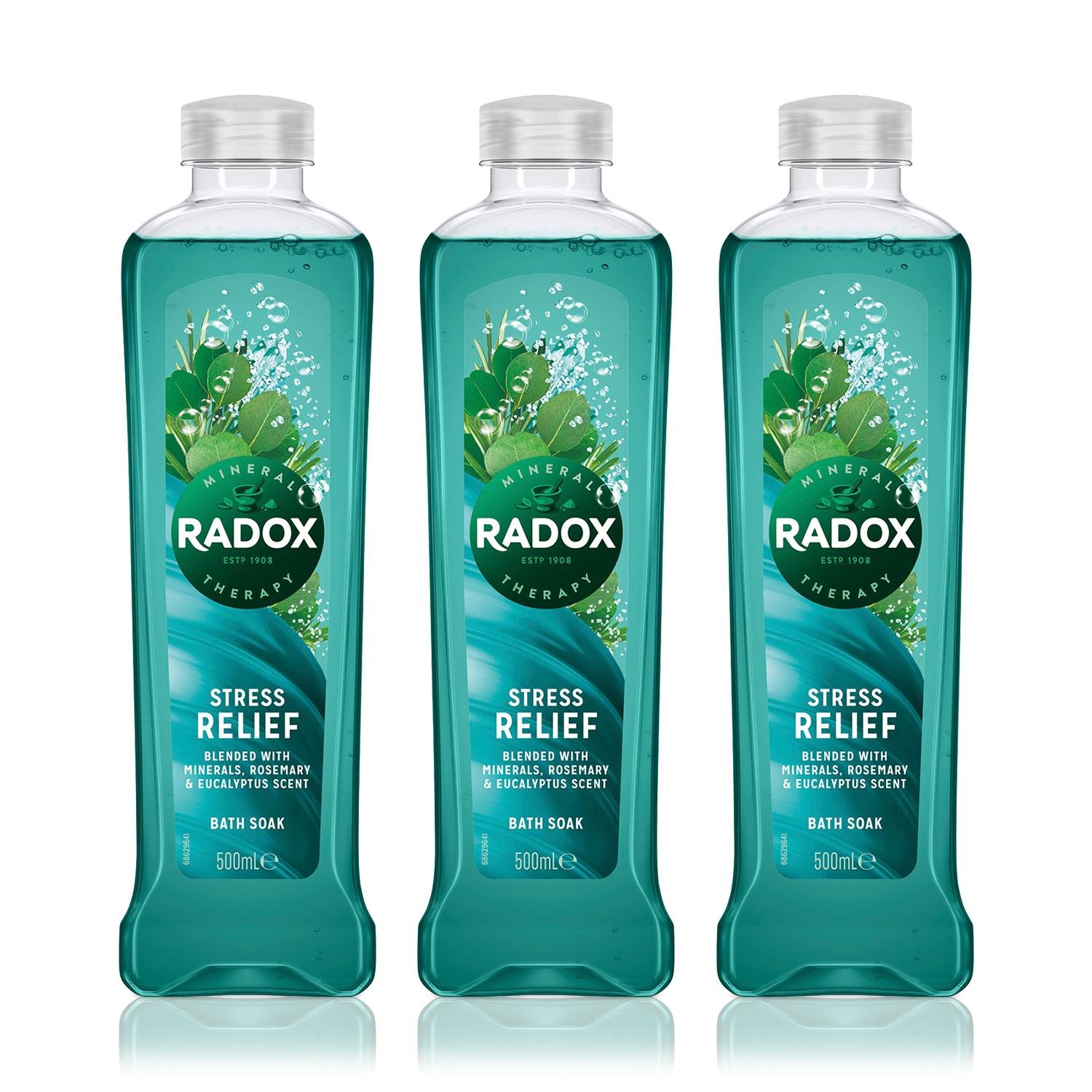 Radox 100% Nature Inspired Fragrance Bath Soak, Stress Relief, 3 Pack ...