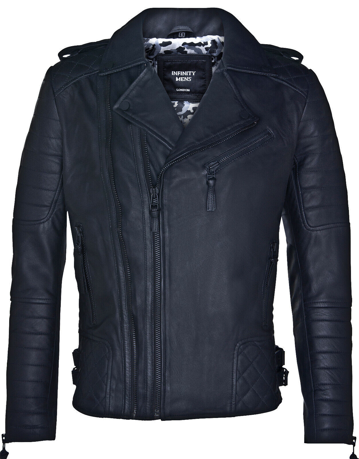 Leather Biker Quilted Brando Motorcycle Jacket