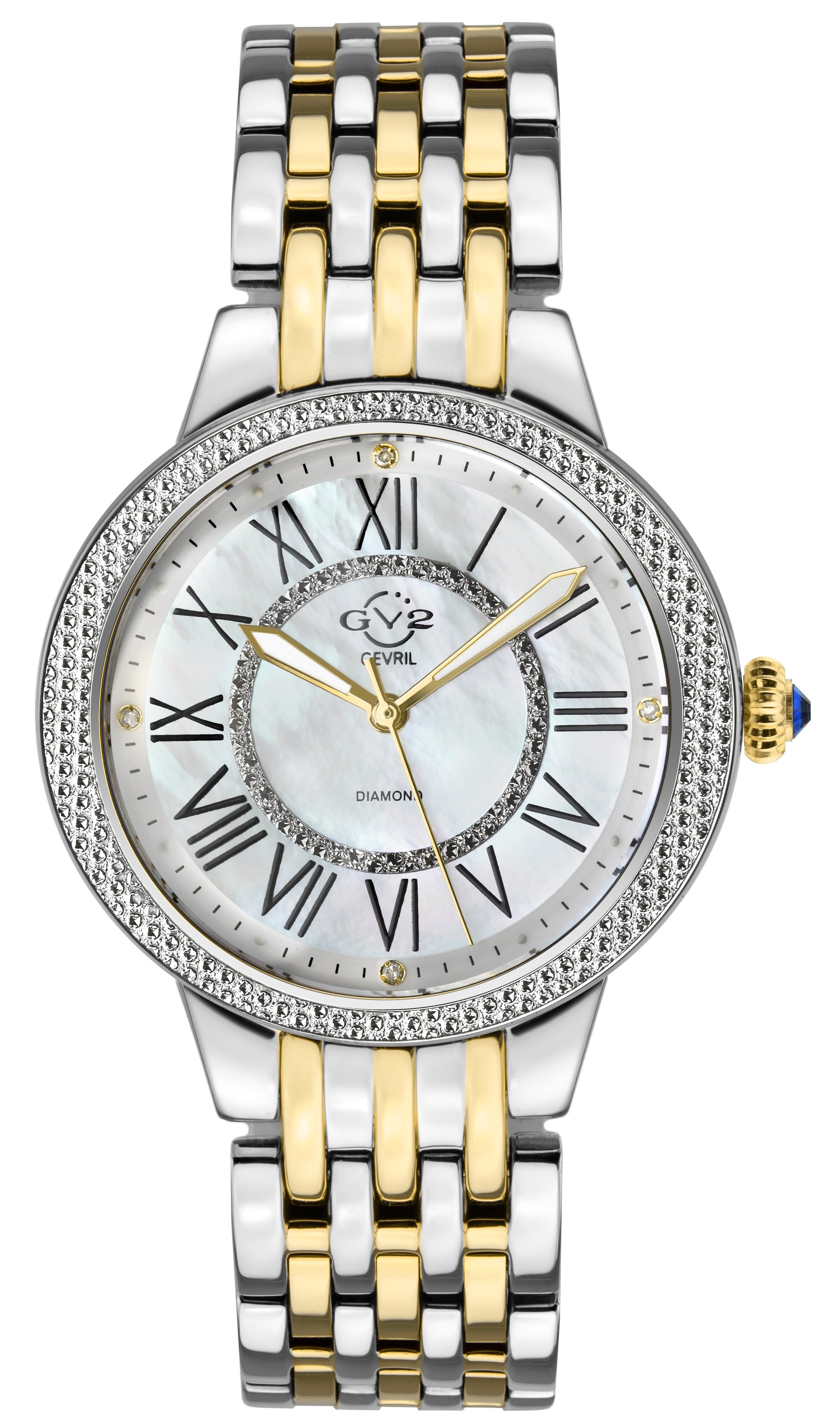 GV2 Astor II Womens MOP Dial Two-Tone Swiss Quartz Watch