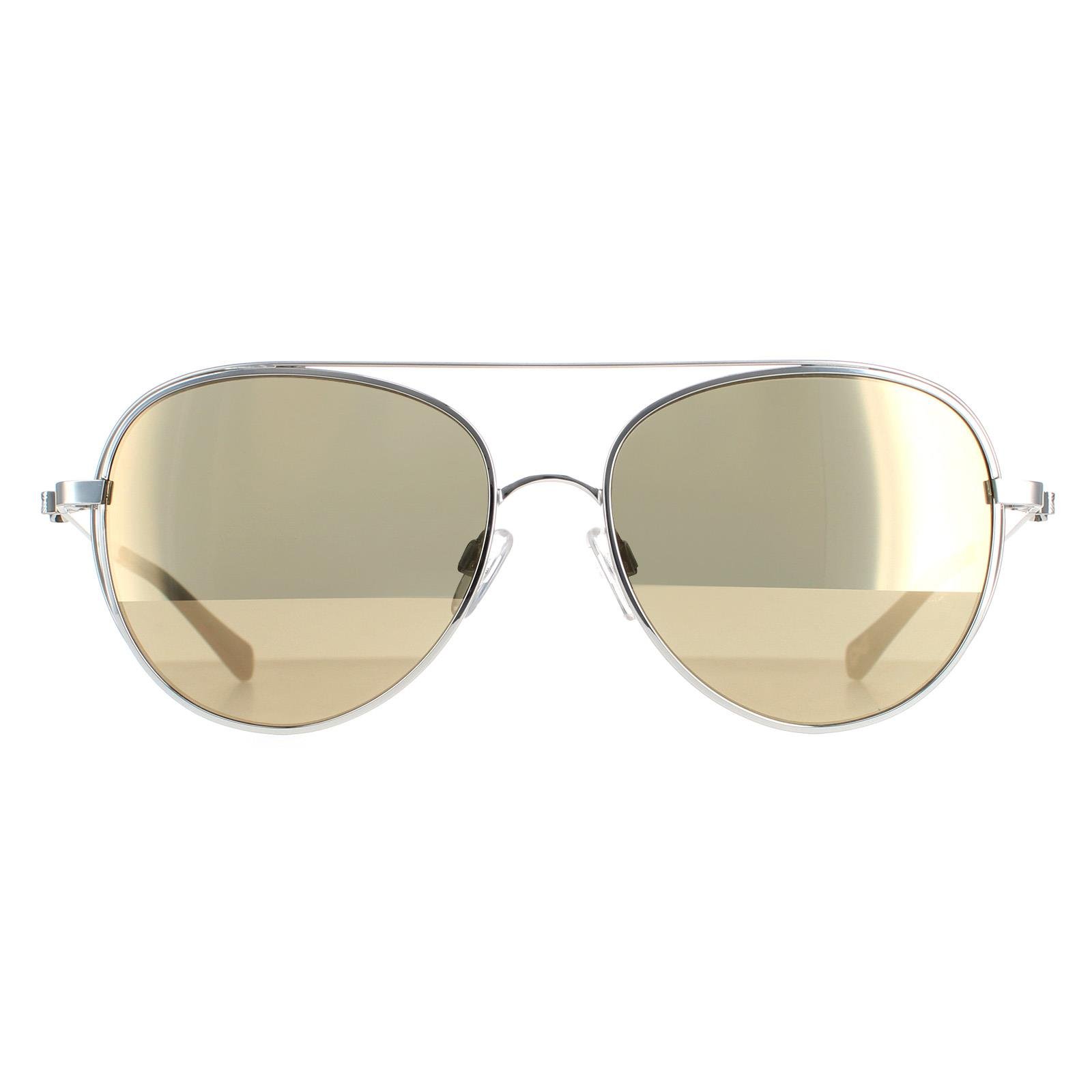Ted Baker Aviator Womens Silver Gold Brown TB1575 Runa