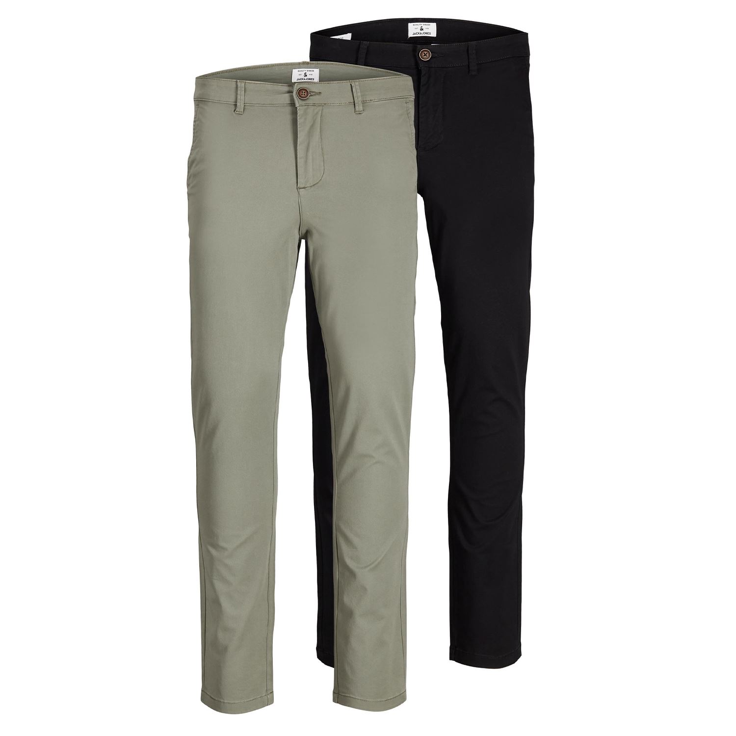 JACK&JONES Men's Multi-Pack Pants, Marco Paspel Pockets Low Rise Chinos ...