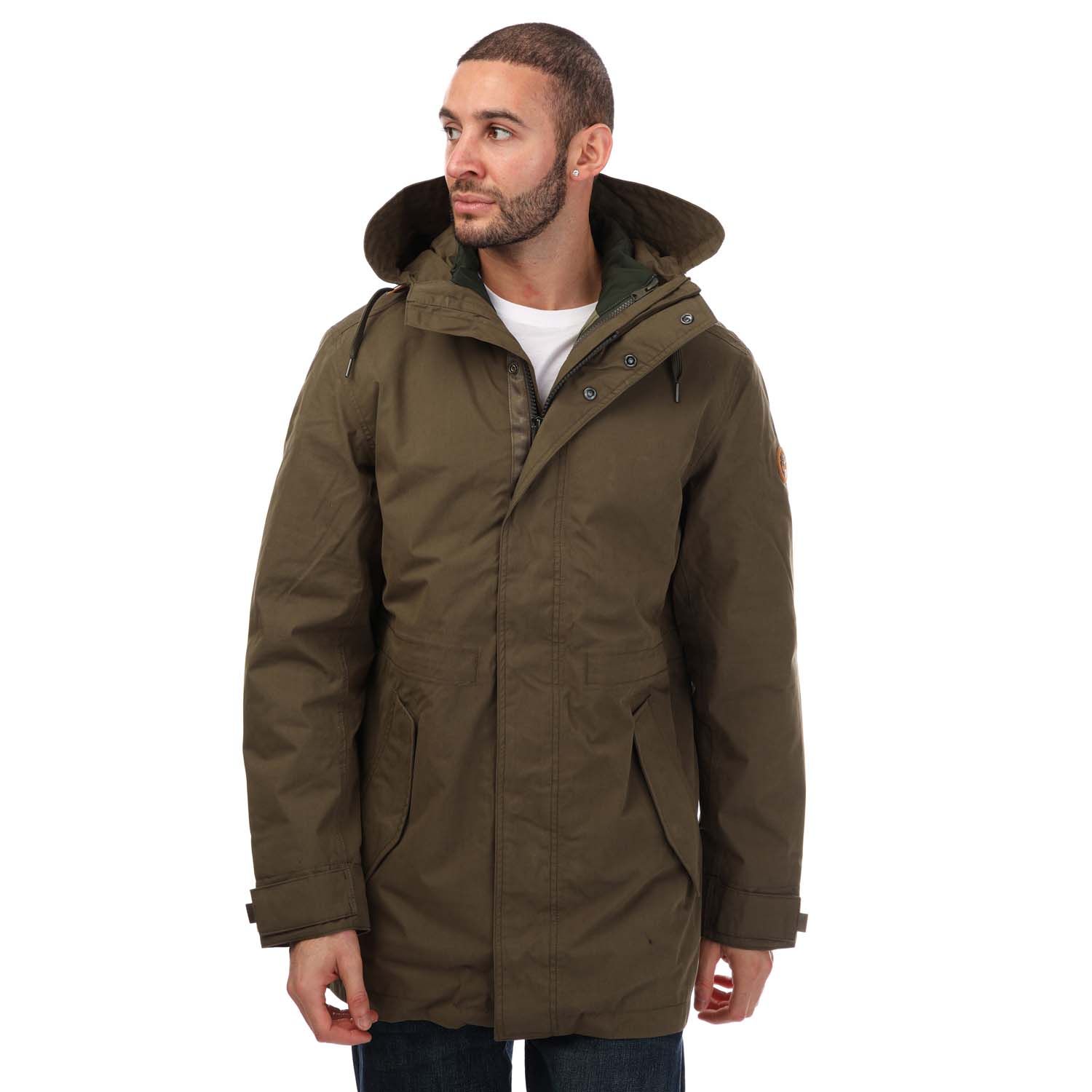 Men's Timberland DV Snowdon 3 in1 Fishtail Jacket in Green