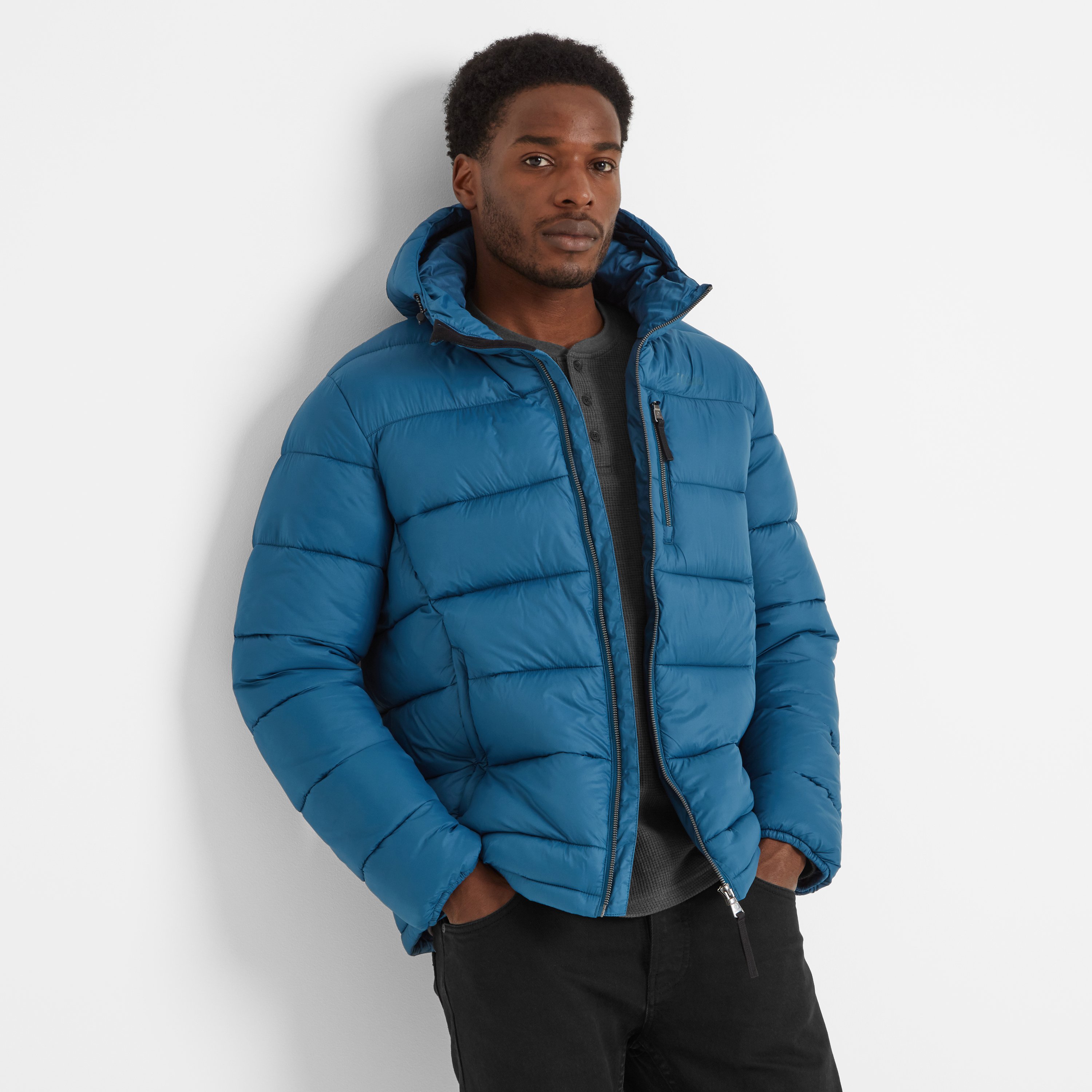 Maloney Mens Padded Jacket Marine Blue
