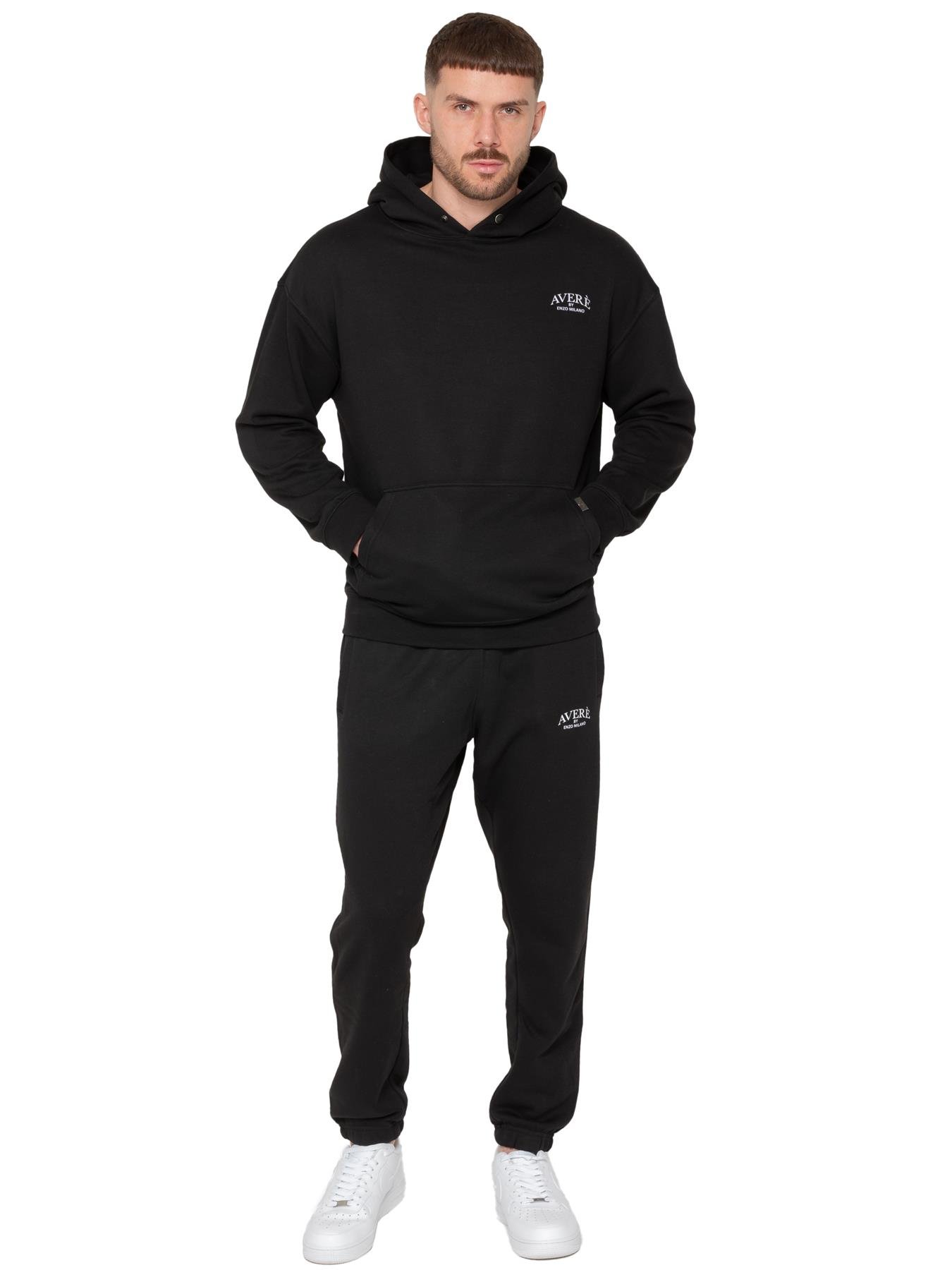 Enzo Milano | Mens Oversized Hoodie Tracksuit Set
